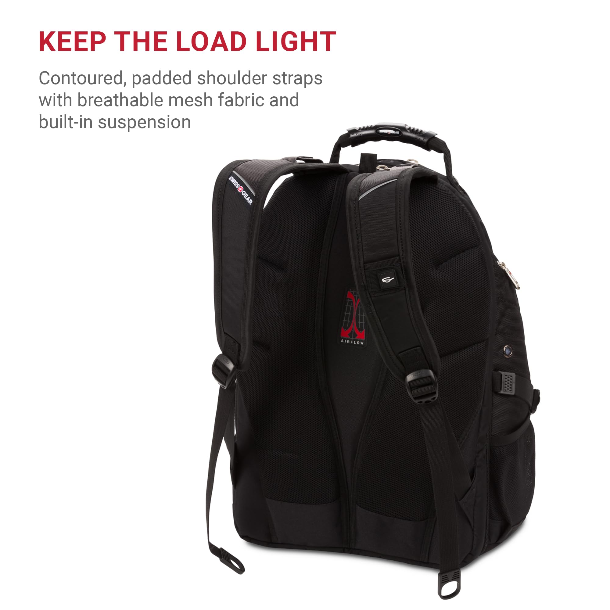 SwissGear 1900 Scansmart TSA 17-Inch Laptop Backpack, Black, 19