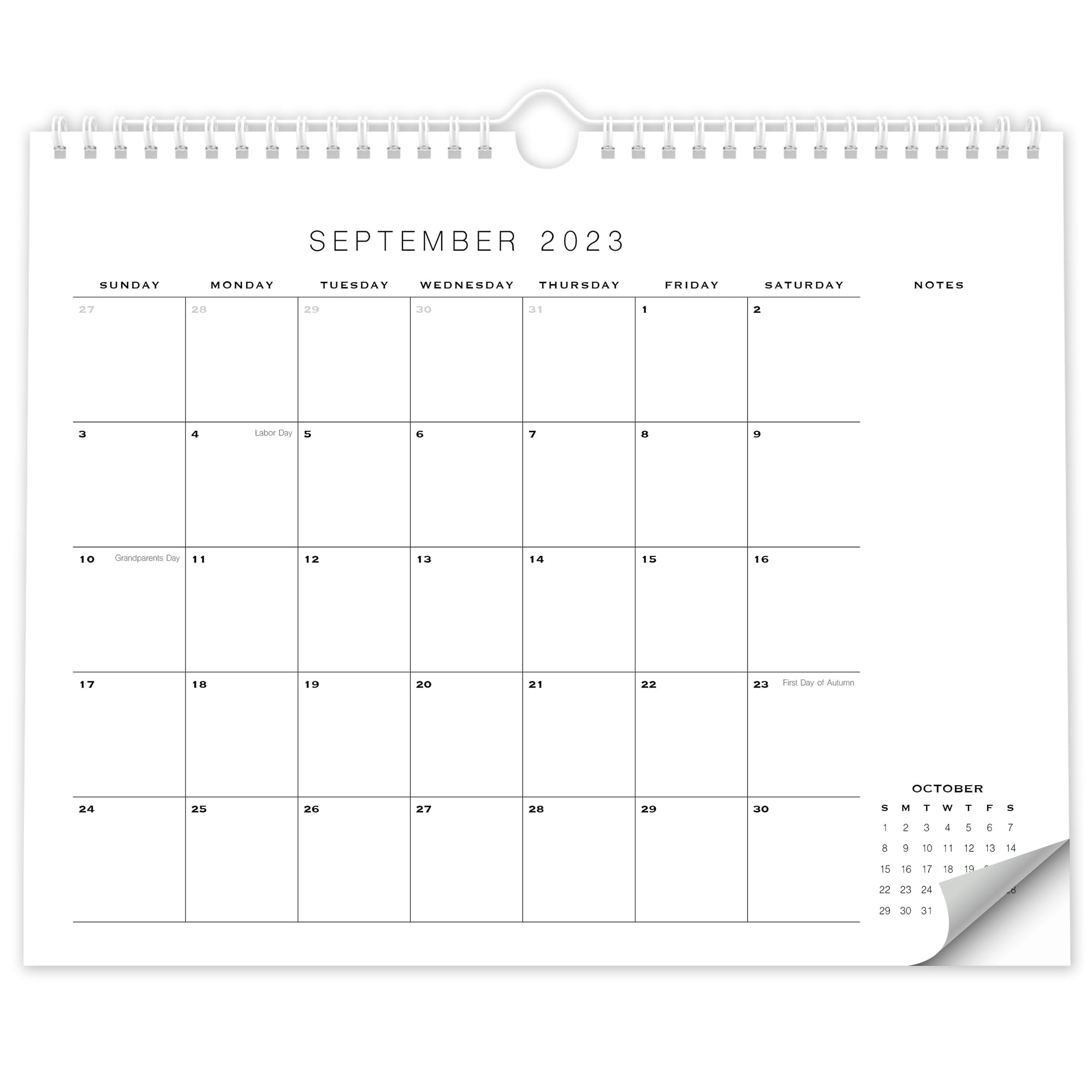 Simplified 2023 Wall Calendar - Runs Until July 2024 – Minimalistic Monthly Calendar for Easy Planning On Your Fridge Or In the Office - 14.5"x11.5"