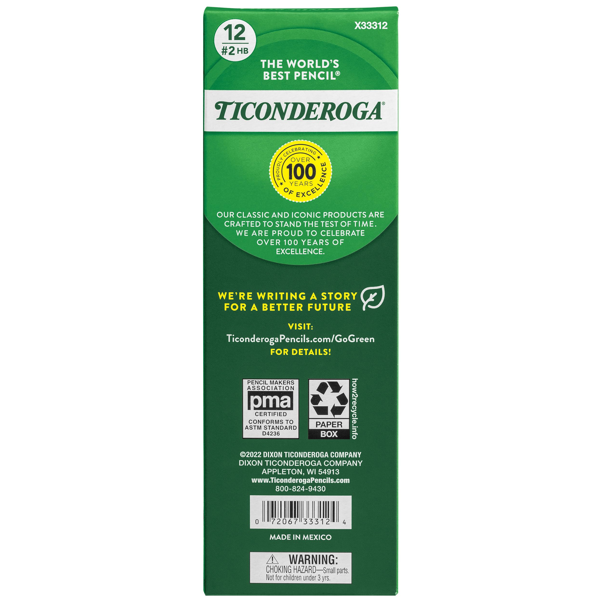 TICONDEROGA My First Pencils, Wood-Cased Soft, Pre-Sharpened, 12 Count (X33312)