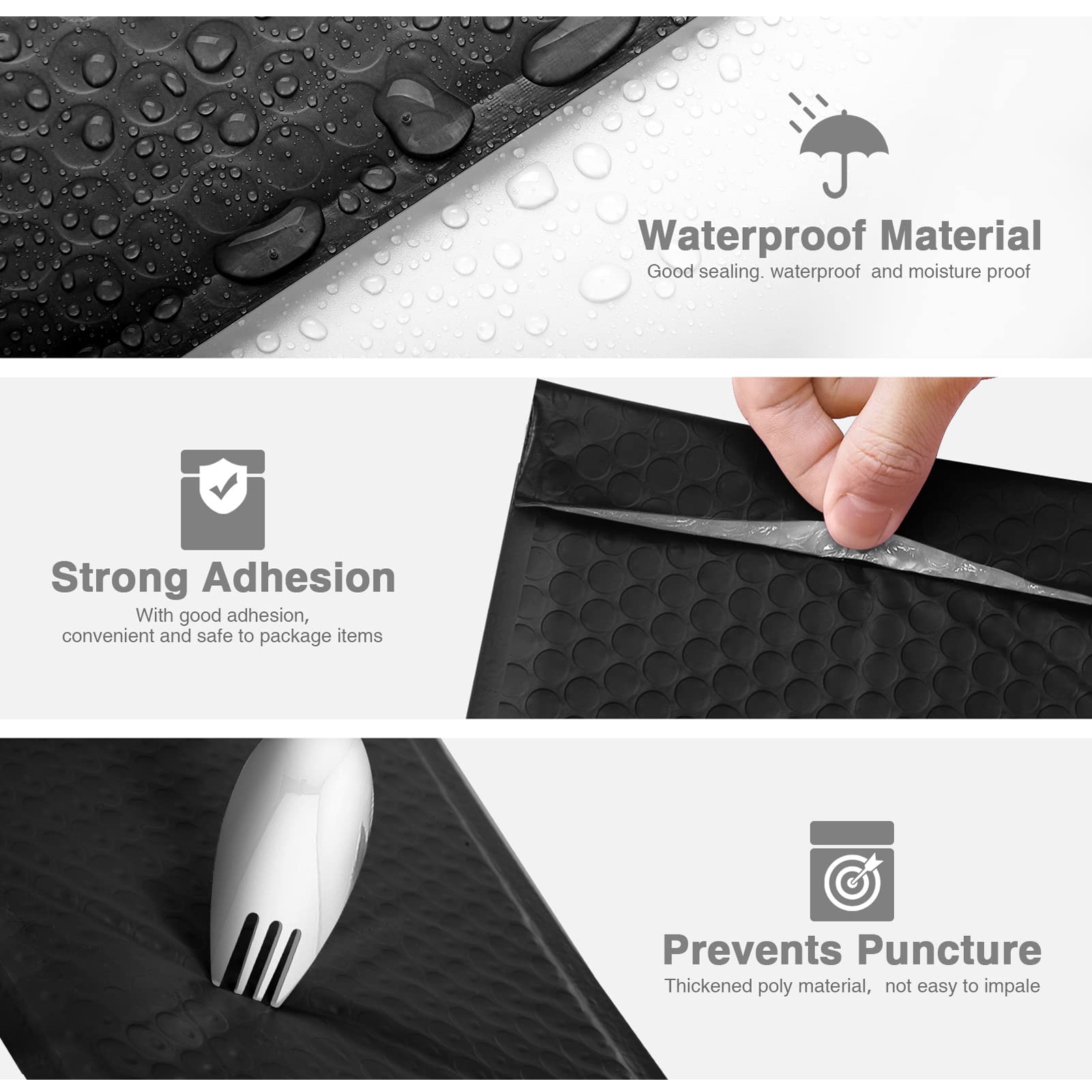 Metronic 100 Pack Bubble Mailer 6x10 Inch, Self-Seal Padded Envelopes, Waterproof Bubble Envelopes Cushioning Poly Bubble Mailer for Mailing, Shipping Small Business Supplies Valentine's Day Packaging