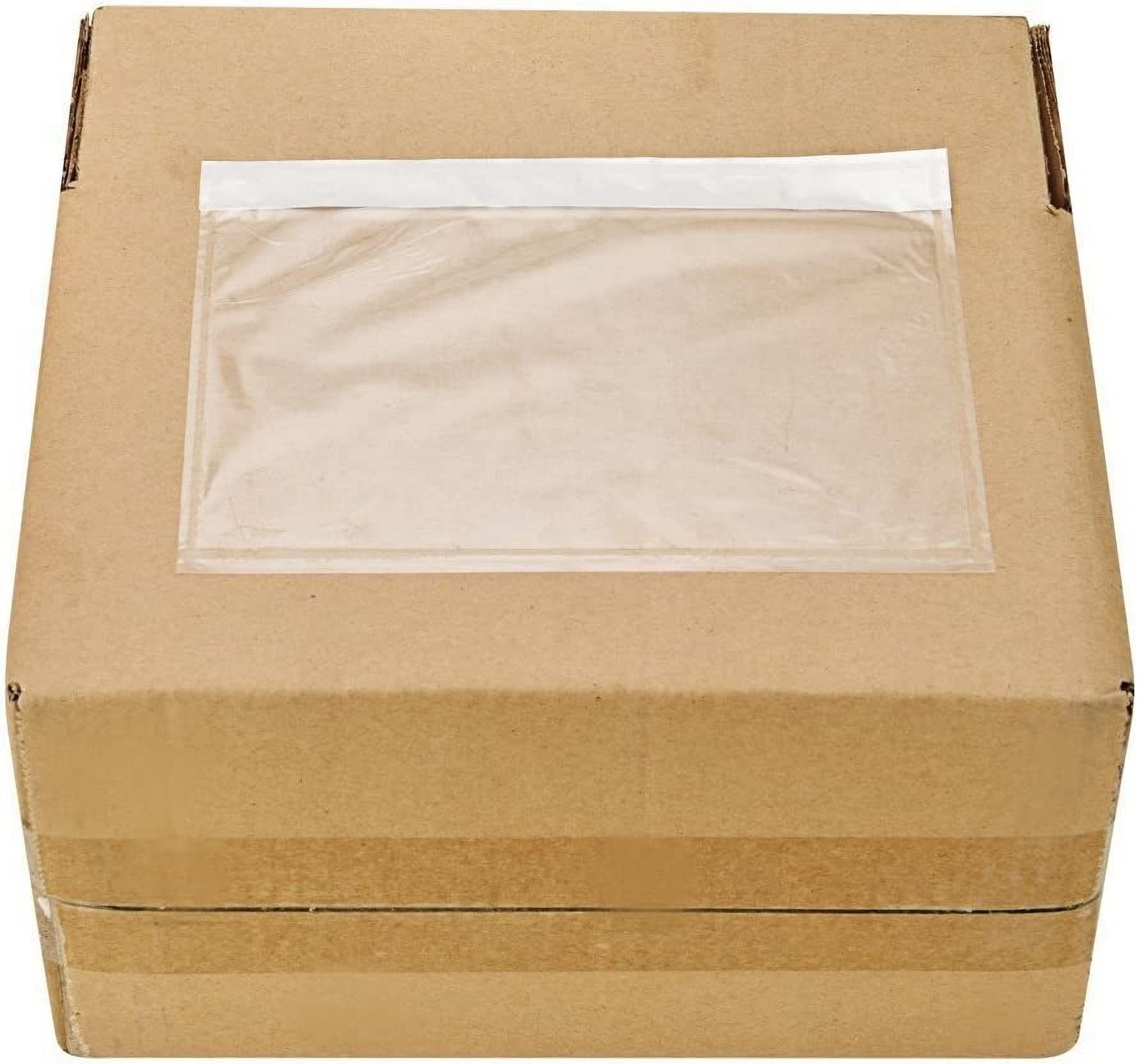 9527 Product 7.5" x 5.5" Clear Adhesive Top Loading Packing List / Shipping Label Envelopes (200 Pack)
