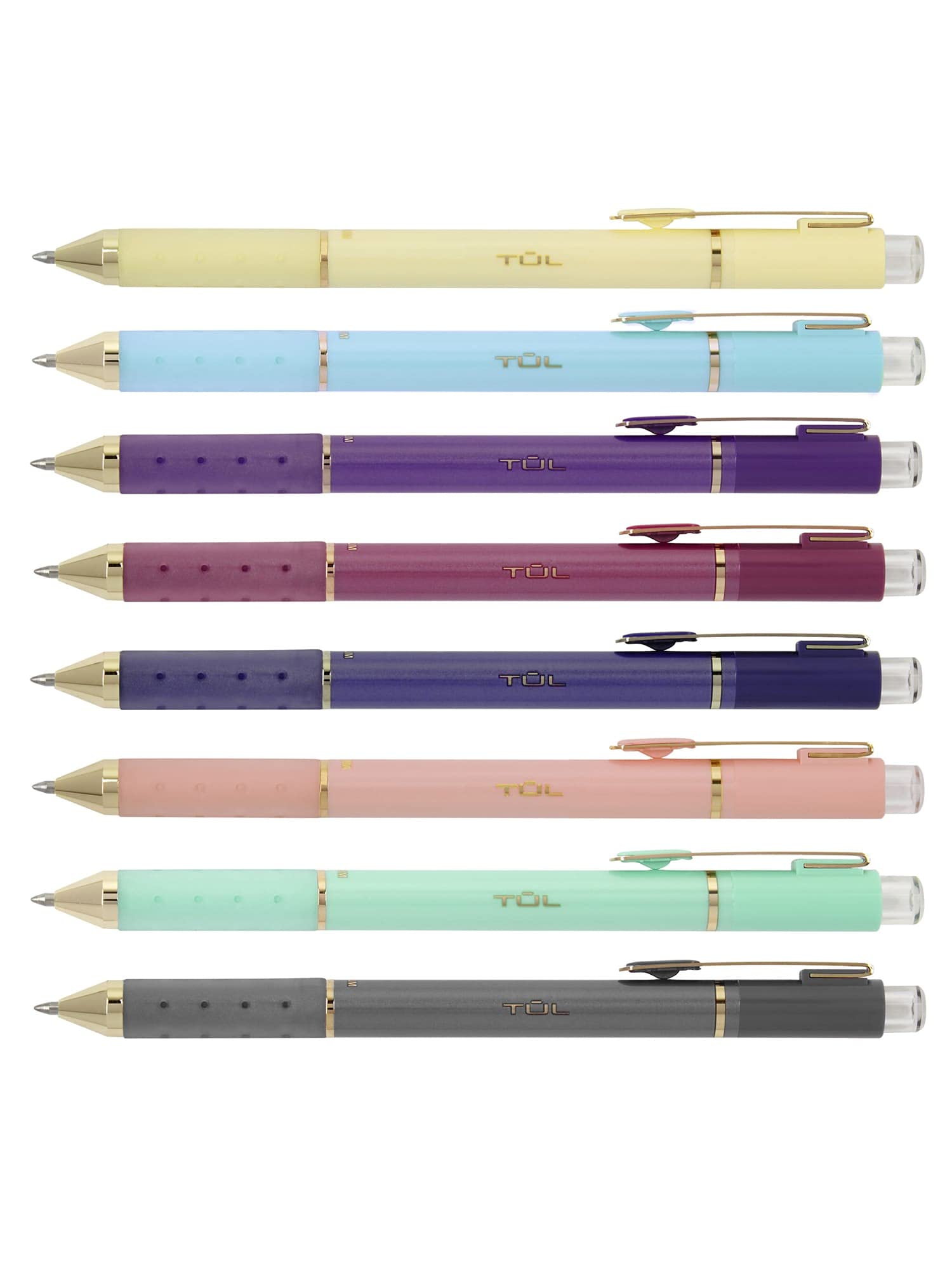 TUL Limited Edition Metallic Brights Retractable Gel Pens Medium Point 0.8 mm Assorted Barrel Colors
