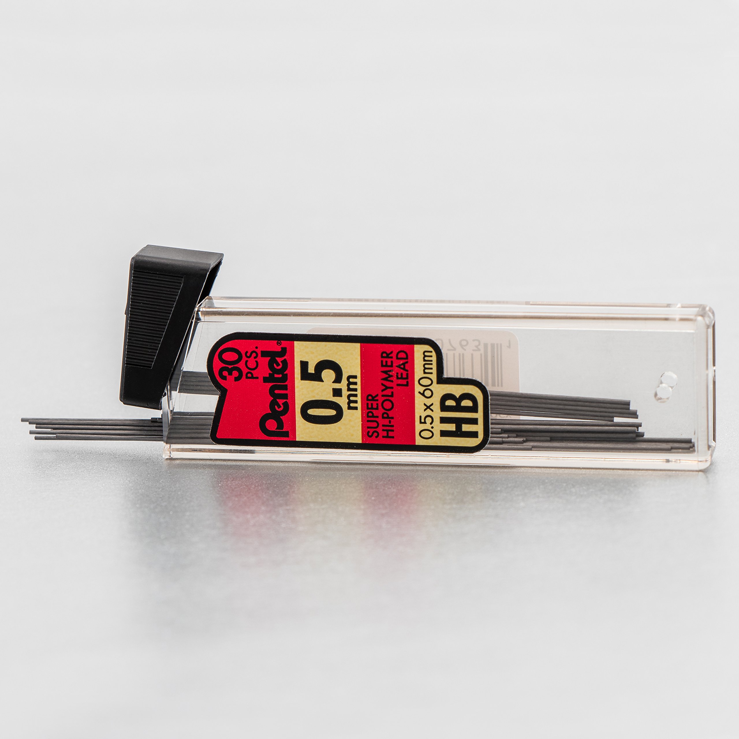 Pentel® Hi-Polymer Lead Refills, 0.5 mm, HB Hardness, Tube Of 30 Refills