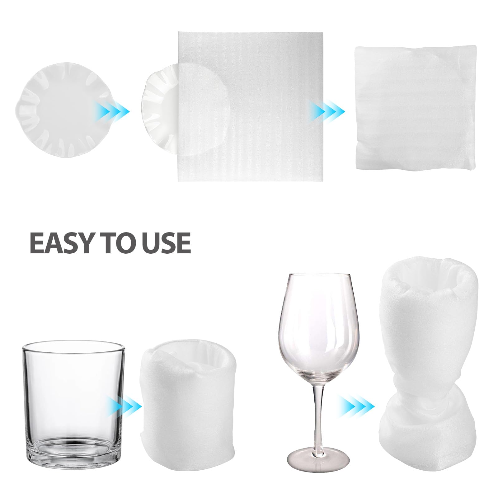 Offitecture 12" x 12" Foam Pouches, Shipping and Packing Supplies, 50-Pack