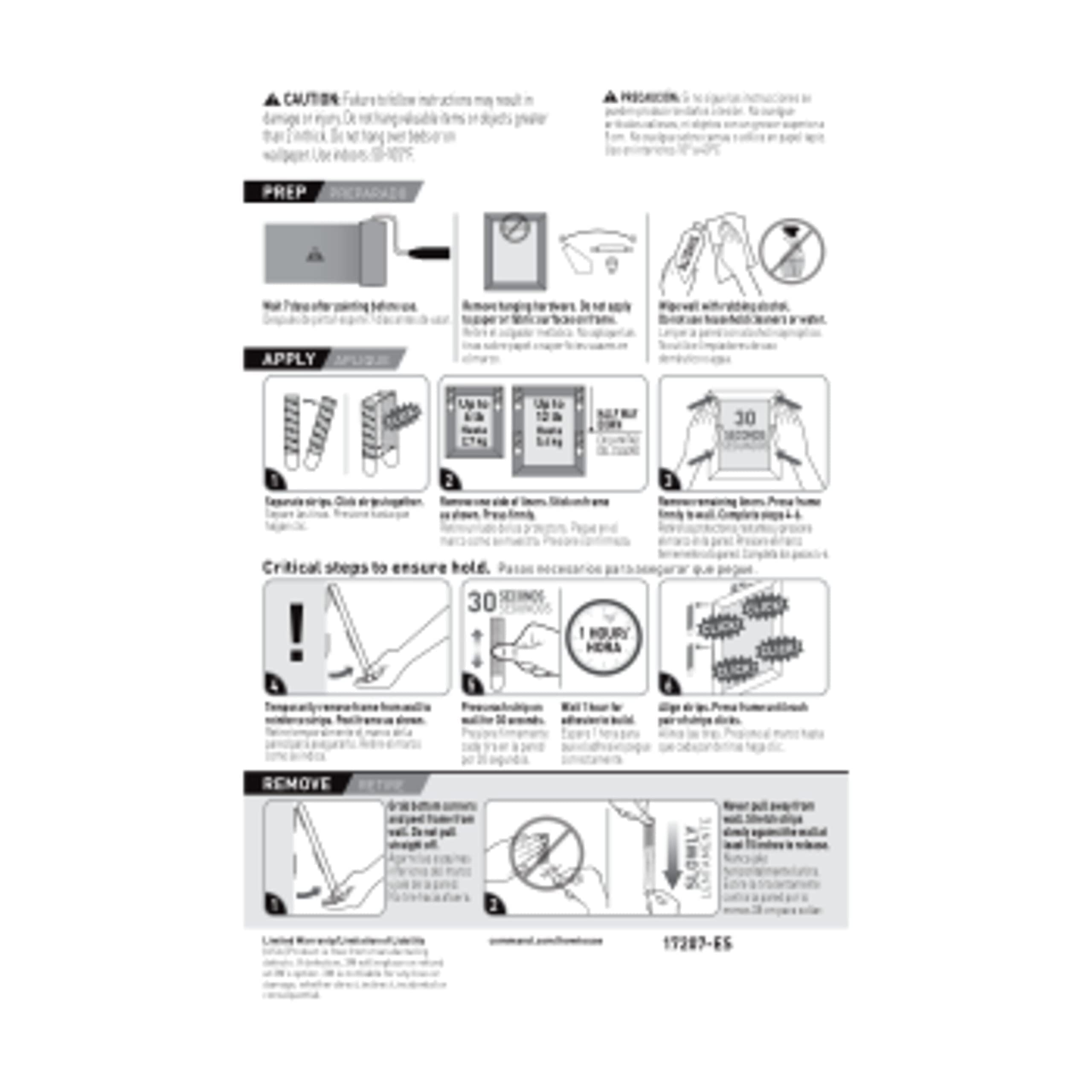 Command 17207-12ES Hanging Strips, 0, 12 Count