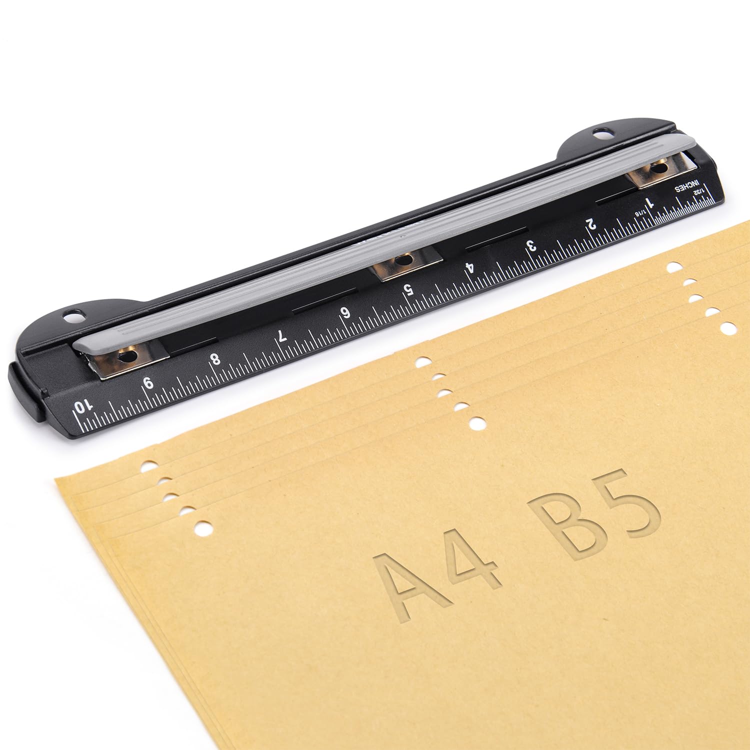 WorkLion 3 Ring Hole Punch for Binder, Portable Puncher, Office Assistant, Black…