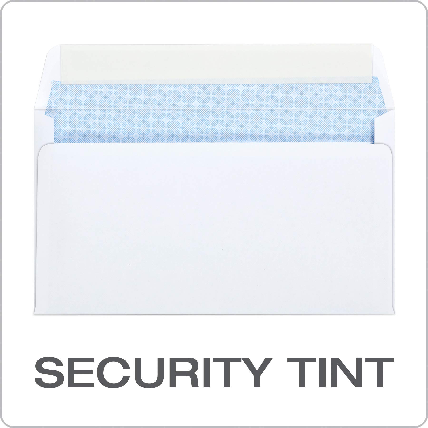 Quality Park #6 3/4 Self-Seal Security Envelopes, Security Tint and Pattern, Redi-Strip Closure, 24-lb White Wove, 3-5/8 x 6-1/2, 100/Box (QUA10417)