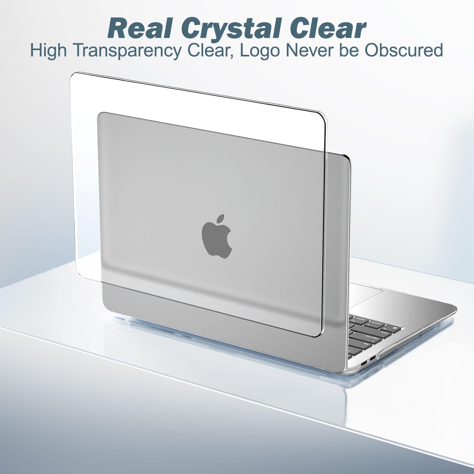 B BELK Compatible with MacBook Air 13 inch Case 2022 2021 2020 2019 2018 M1 A2337 A2179 A1932, Plastic Hard Shell Case + Keyboard Cover + Screen Protector for Mac Air 13 with Touch ID, Crystal Clear