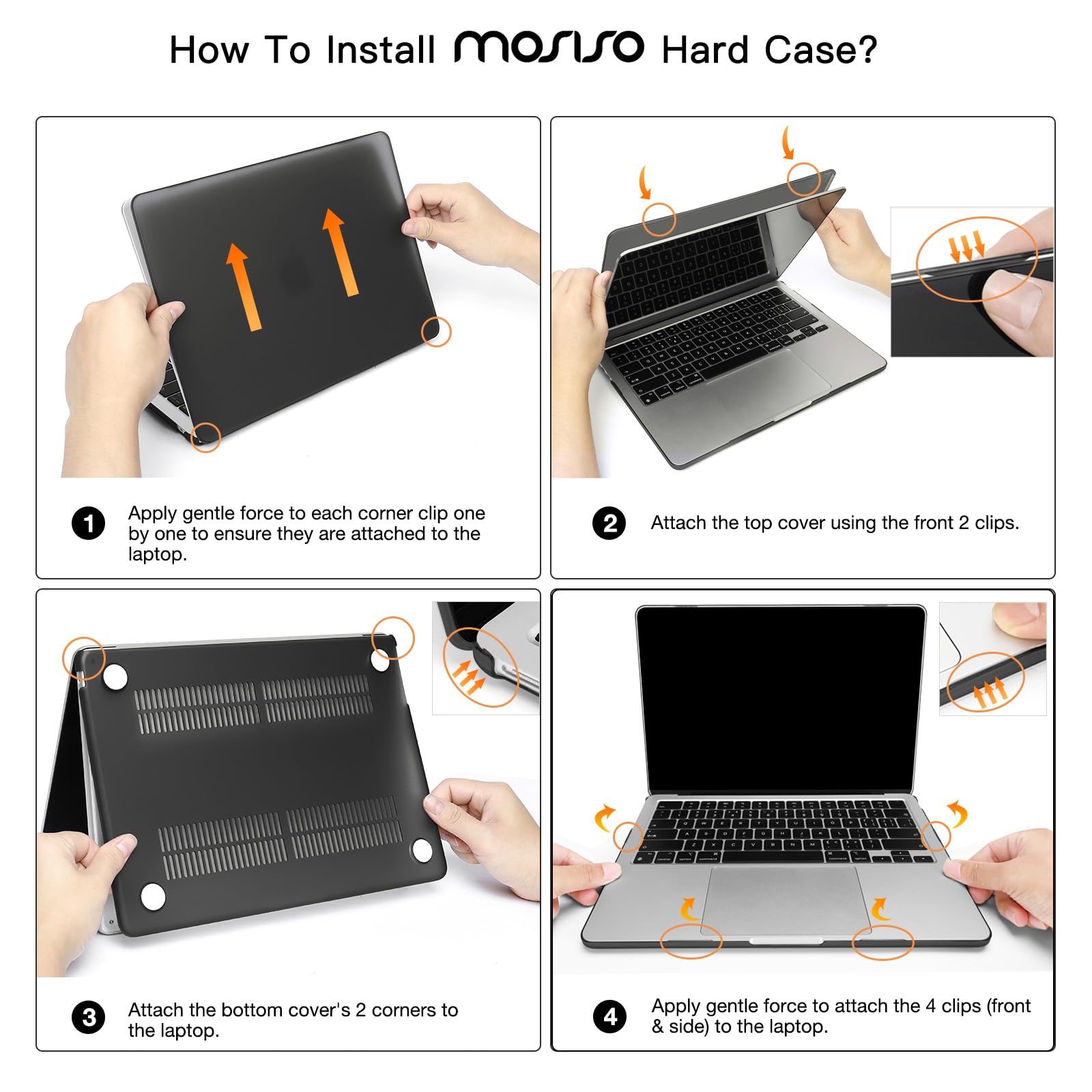 MOSISO Compatible with MacBook Air 13.6 inch Case 2022 2023 Release A2681 M2 Chip Liquid Retina Display Touch ID, Plastic Hard Case&Keyboard Skin&Screen Protector&Type C Adapter 2 Pack, Crystal Clear