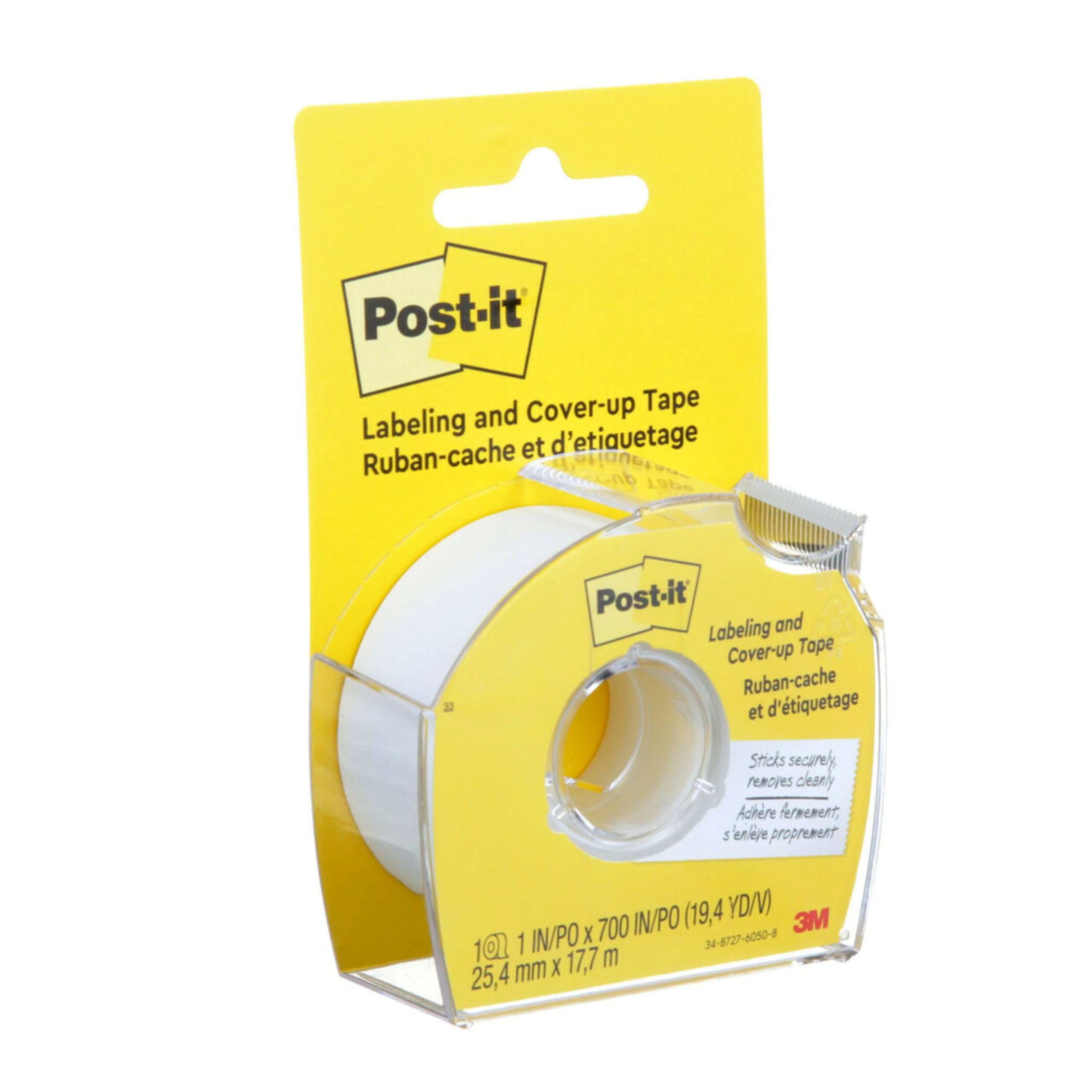 Post-it : Removable Cover-Up Tape, Non-Refillable, 1" x 700" roll -:- Sold as 2 Packs of - 1 - / - Total of 2 Each