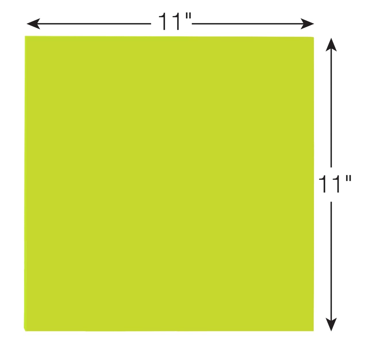 Post-it Super Sticky Big Notes, 11 in x 11 in, 1 Pad, 2X The Sticking Power, Neon Green (BN11G)