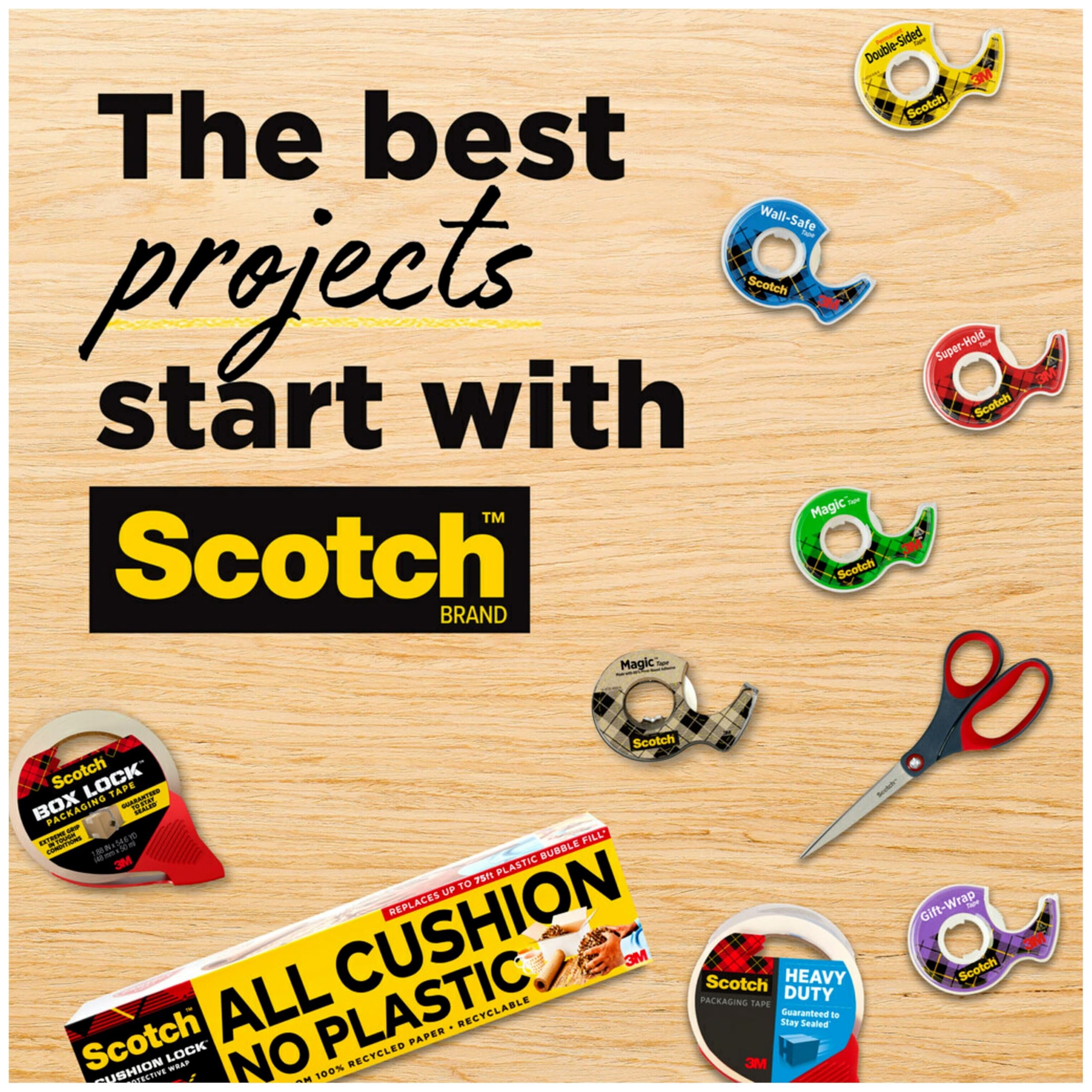 Scotch Super-Hold Tape, 6 Rolls, 50% More Adhesive, Trusted Favorite, 3/4 x 800 Inches, Boxed (700S6)