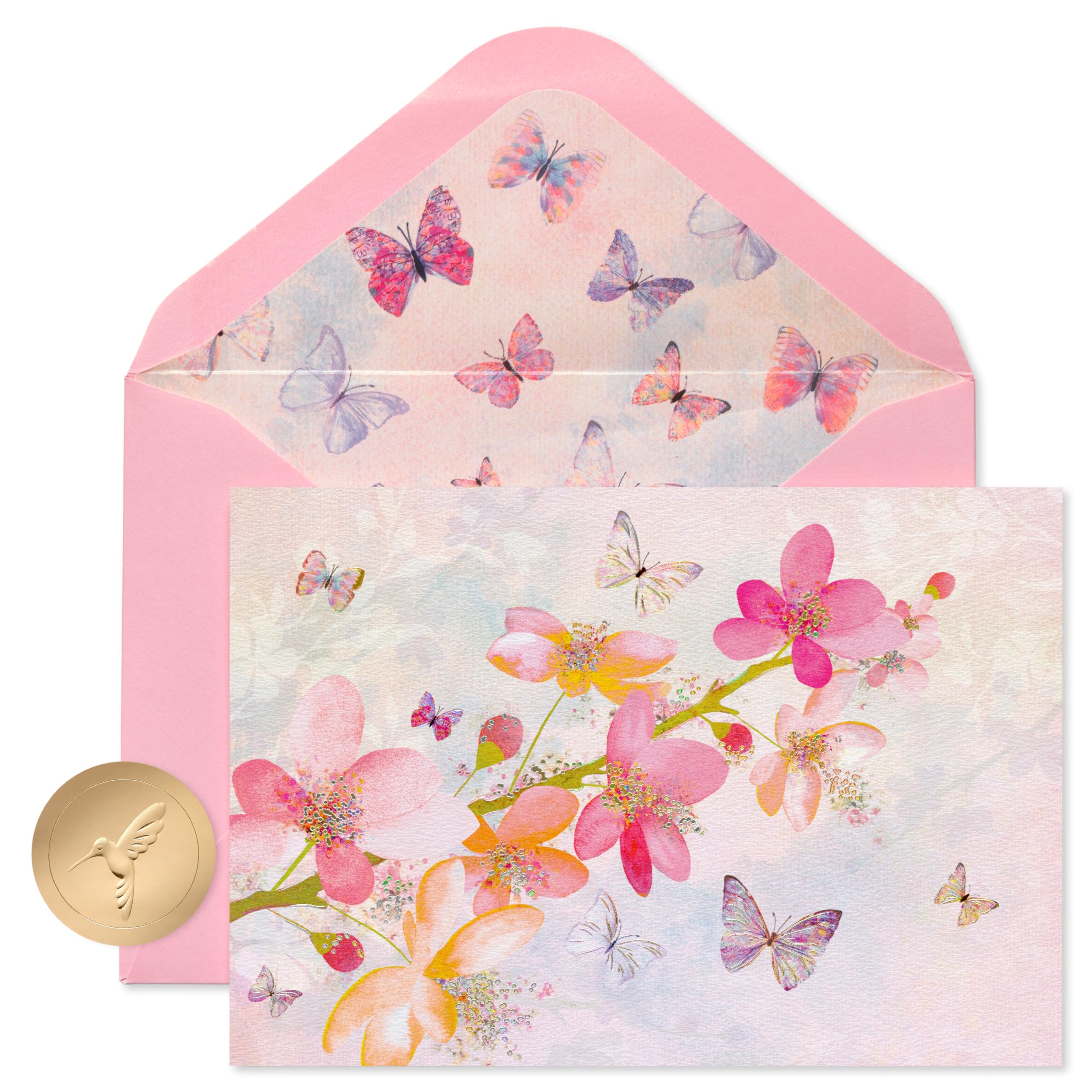 Papyrus Blank Cards with Envelopes, Blossoms (12-Count)