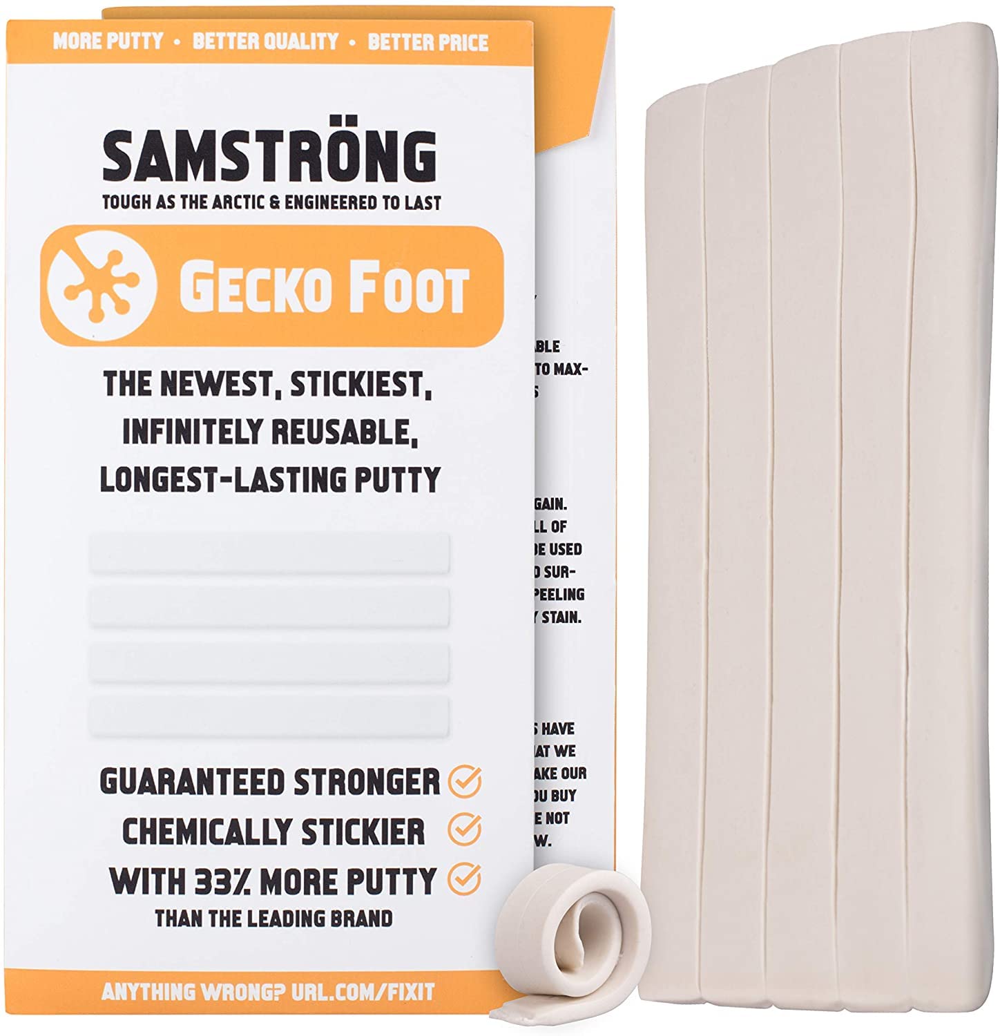 Sticky Tack - Samströng Gecko Foot Adhesive Putty - The Perfect Wall Putty for Hanging Things Around The House