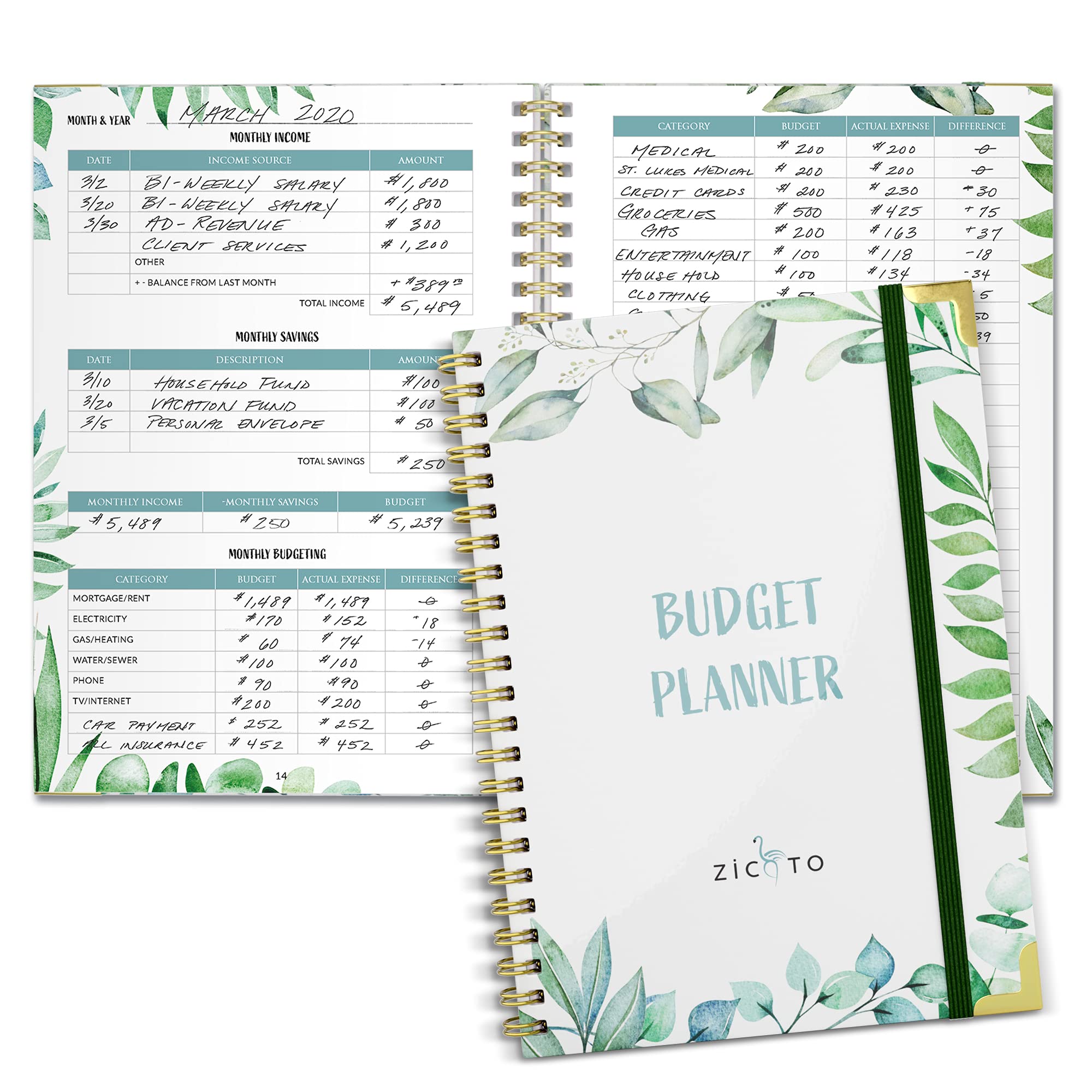 Simplified Monthly Budget Planner - Easy Use 12 Month Financial Organizer with Expense Tracker Notebook - The 2023-2024 Monthly Money Budgeting Book That Manages Your Finances Effectively