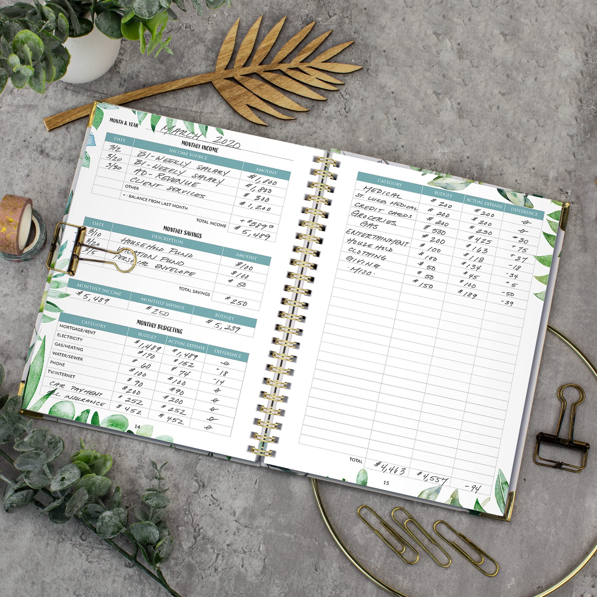 Simplified Monthly Budget Planner - Easy Use 12 Month Financial Organizer with Expense Tracker Notebook - The 2023-2024 Monthly Money Budgeting Book That Manages Your Finances Effectively