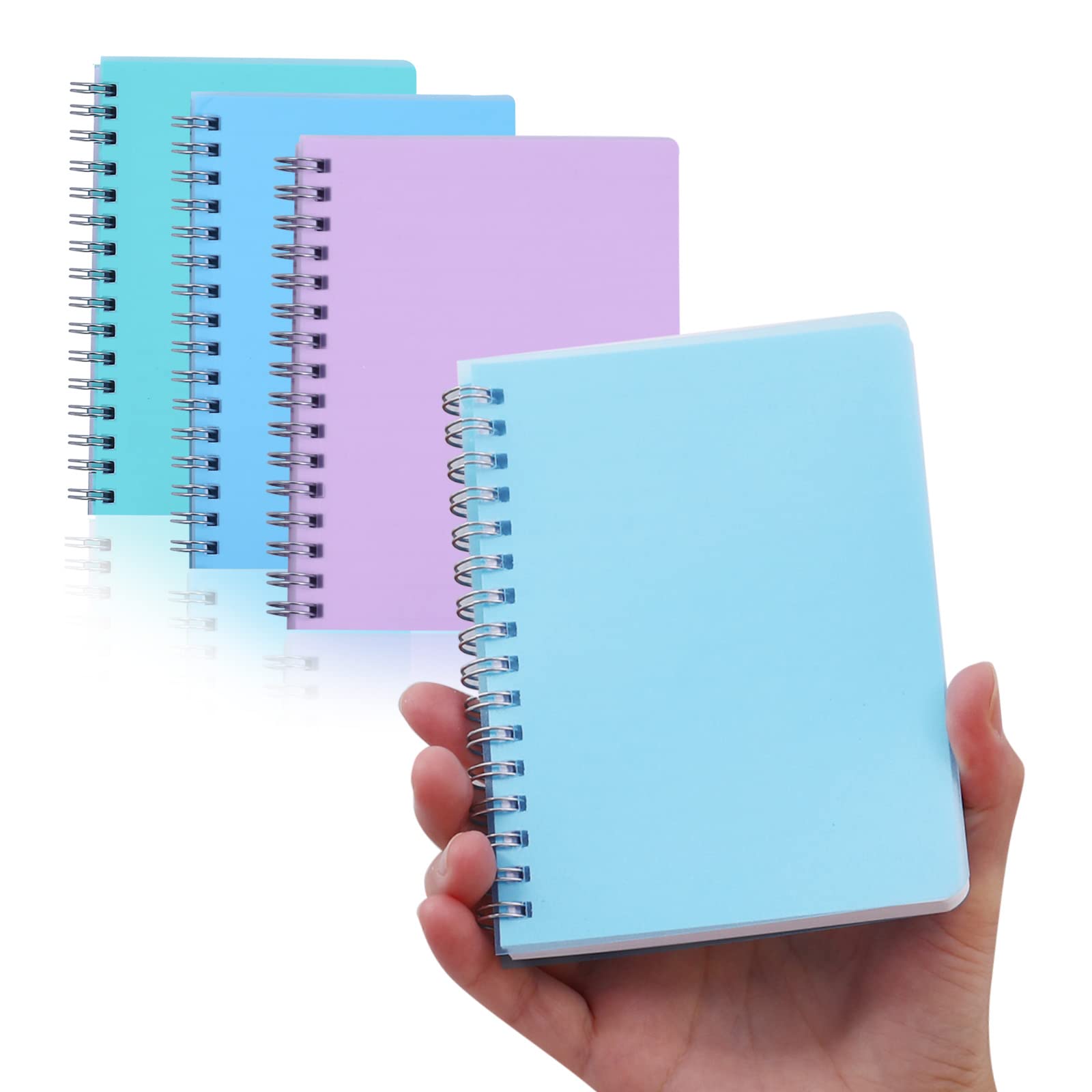 Irmanas Spiral Notebook, 3 Pack Small Notebooks 4.3"x 5.7", Mini Ruled Lined Journal, 480 Pages, Cute College School Supplies Pocket Notebook for Work, Aesthetic Gift Office Supplies for Teen Girls