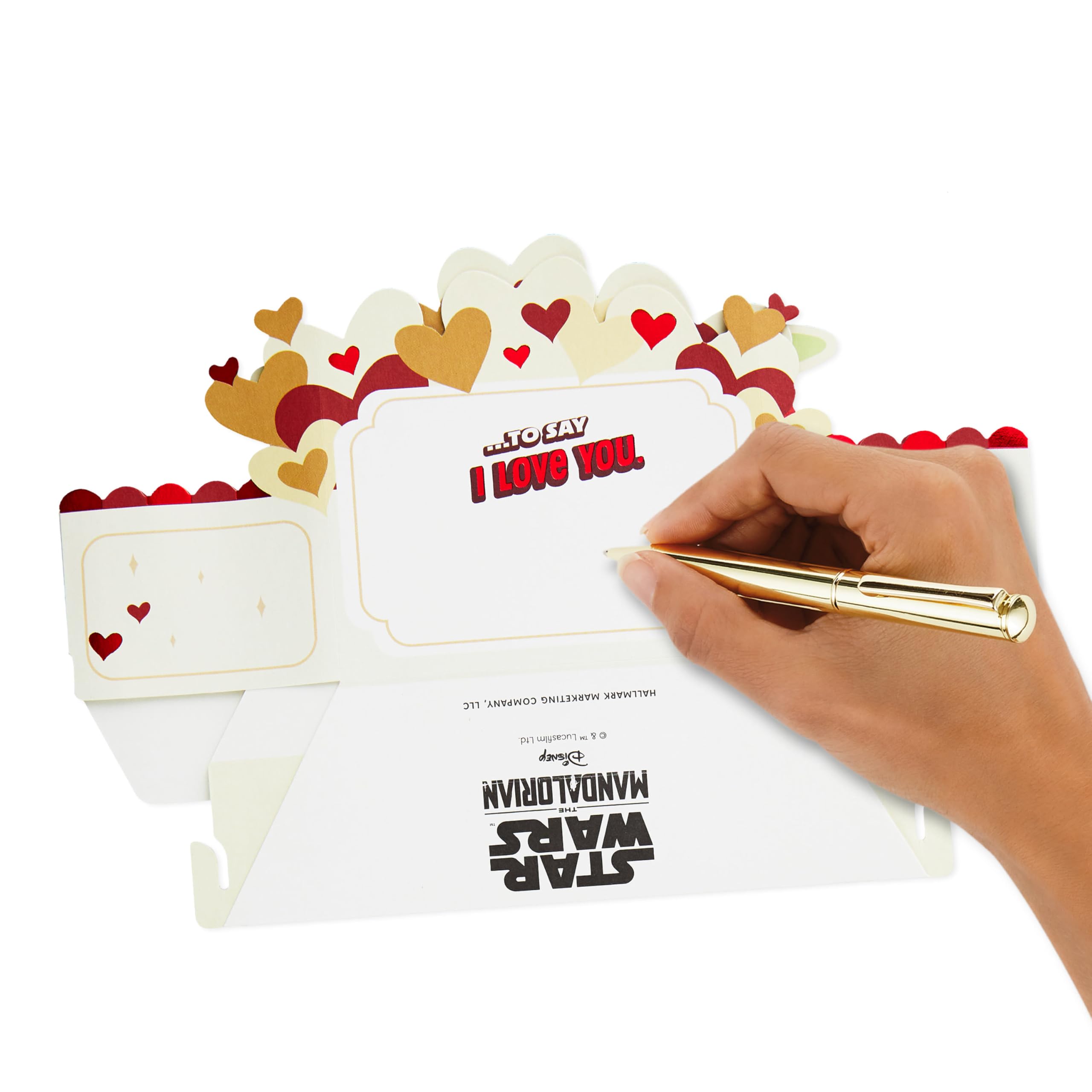 Hallmark Paper Wonder Star Wars Baby Yoda Pop Up Love Card, Anniversary Card (Reaching Out)