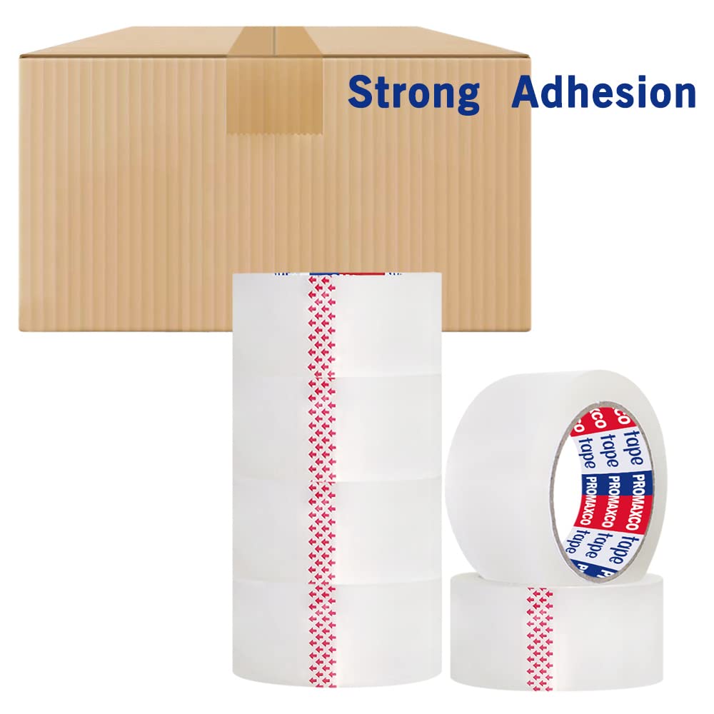 PROMAXCO Heavy Duty Packing Tape 6 Rolls, Total 390Y, Clear, 2.8 mil, 1.88 inch x 65 Yards, Ultra Strong, Refill for Packaging and Shipping