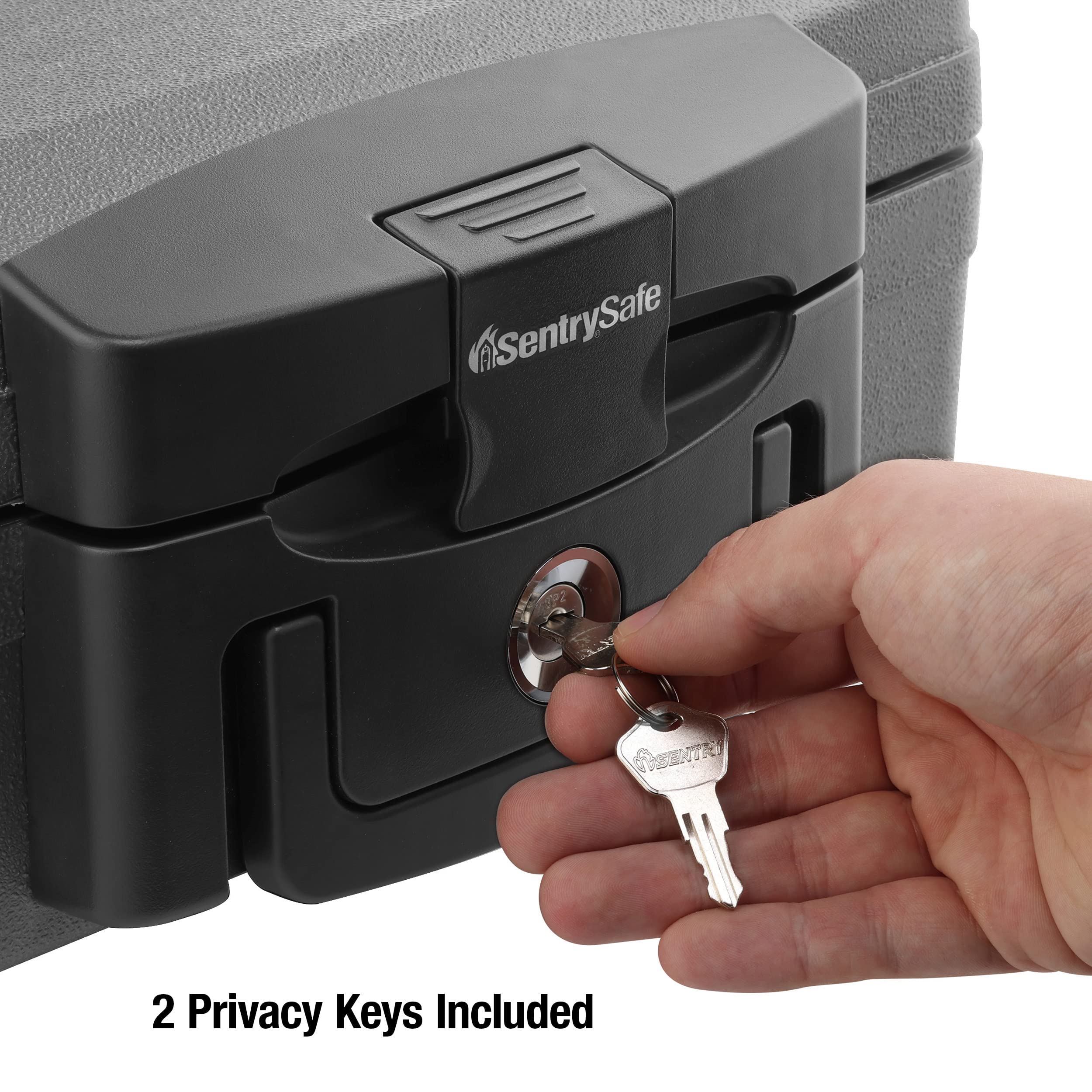 SentrySafe Fireproof and Waterproof Safe Box with Key Lock, Chest Safe for Home with Water-Resistant and Fire-Resistant Security, 0.17 Cubic Feet, 6.1 x 14.3 x 13 Inches, H0100