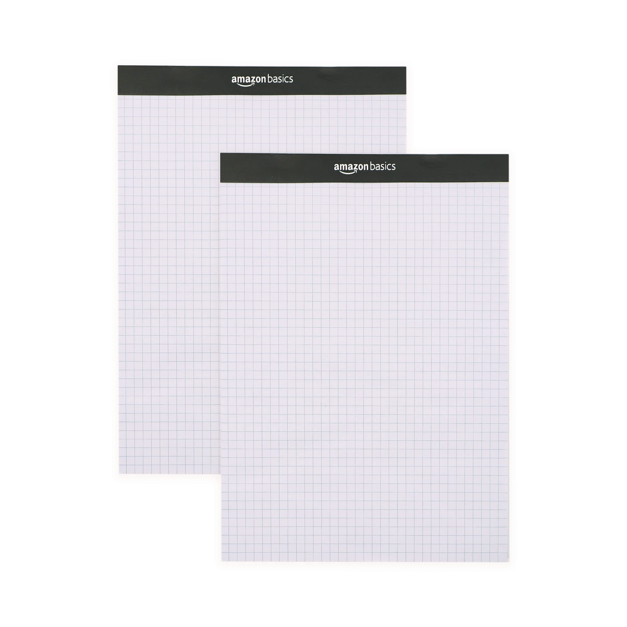 Amazon Basics Quad-Ruled Graph Paper Pad - Pack of 2, 8.5 Inch x 11.75 Inch