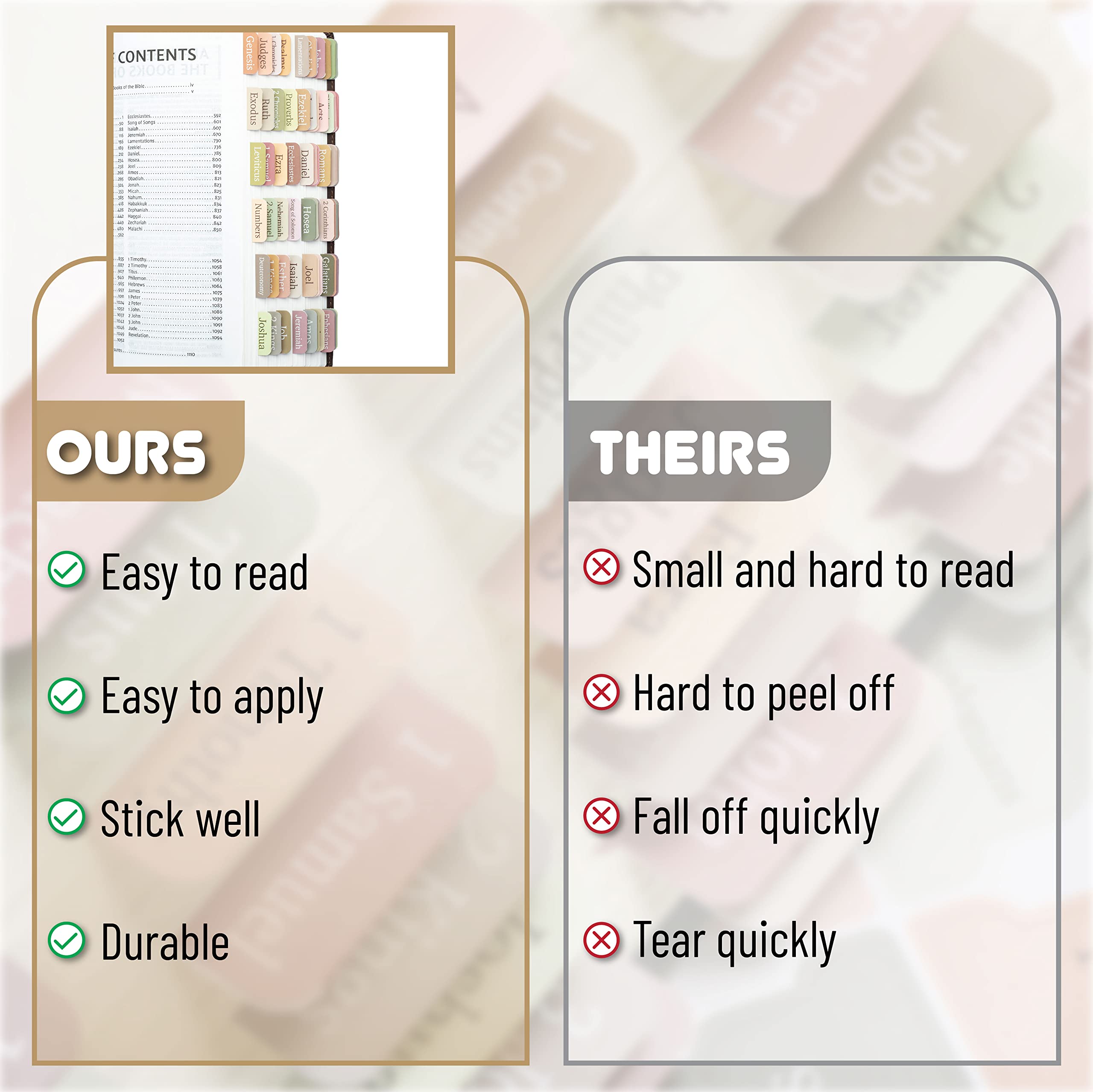 Mr. Pen- Bible Tabs, 75 Tabs, Boho Theme, Laminated Bible Tabs for Women and Men, Bible Tabs for Study Bible, Bible Index Tabs, Bible Book Tabs, Bible Labels Tabs, Mr Pen Bible Tabs