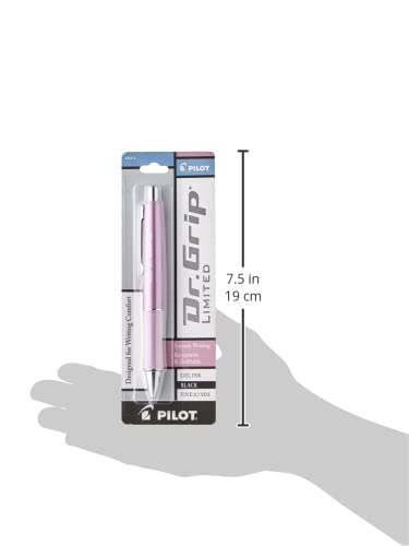 Pilot 36273 Dr. Grip Roller Ball Retractable Gel Pen, Fine, Metallic Mauve Barrell-Black