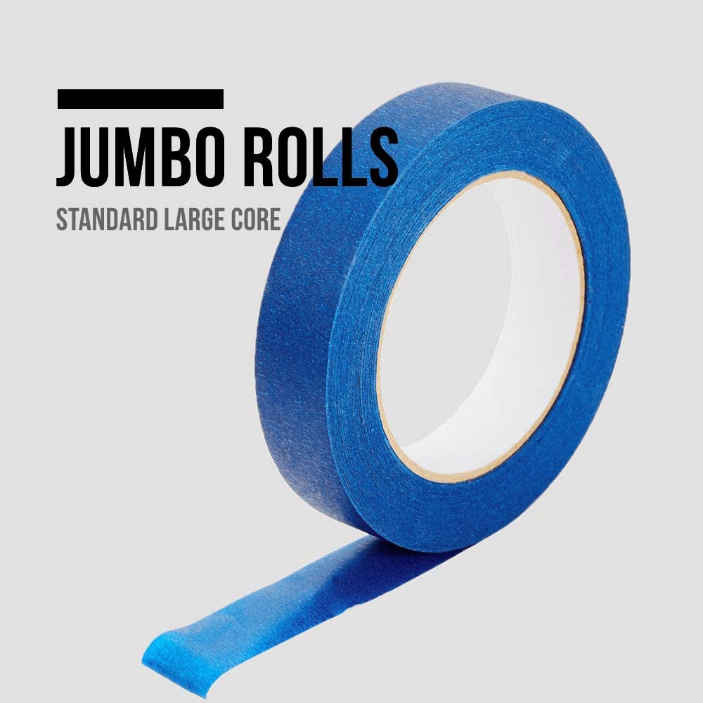 LICHAMP 10-Piece Blue Painters Tape 1 inch, Blue Masking Tape Bulk Multi Pack, 1 inch x 55 Yards x 10 Rolls (550 Total Yards)