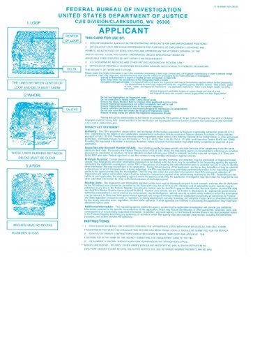 FBI Fingerprint Cards, Form FD-258, 3 pack