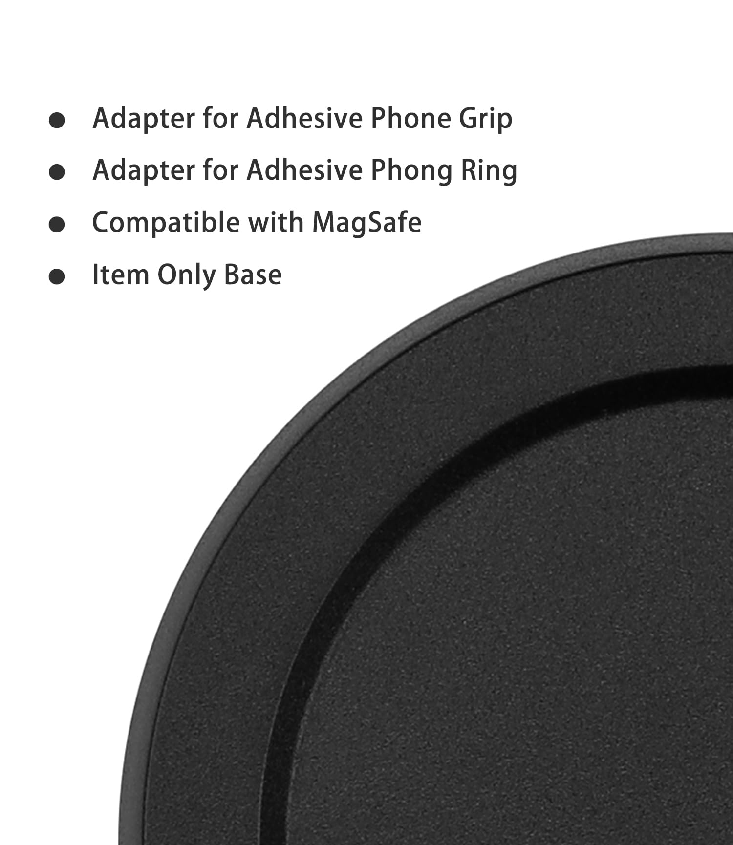 metisinno Magnetic Base for PopSocket Phone Grips and iPhone MagSafe Cases, Black