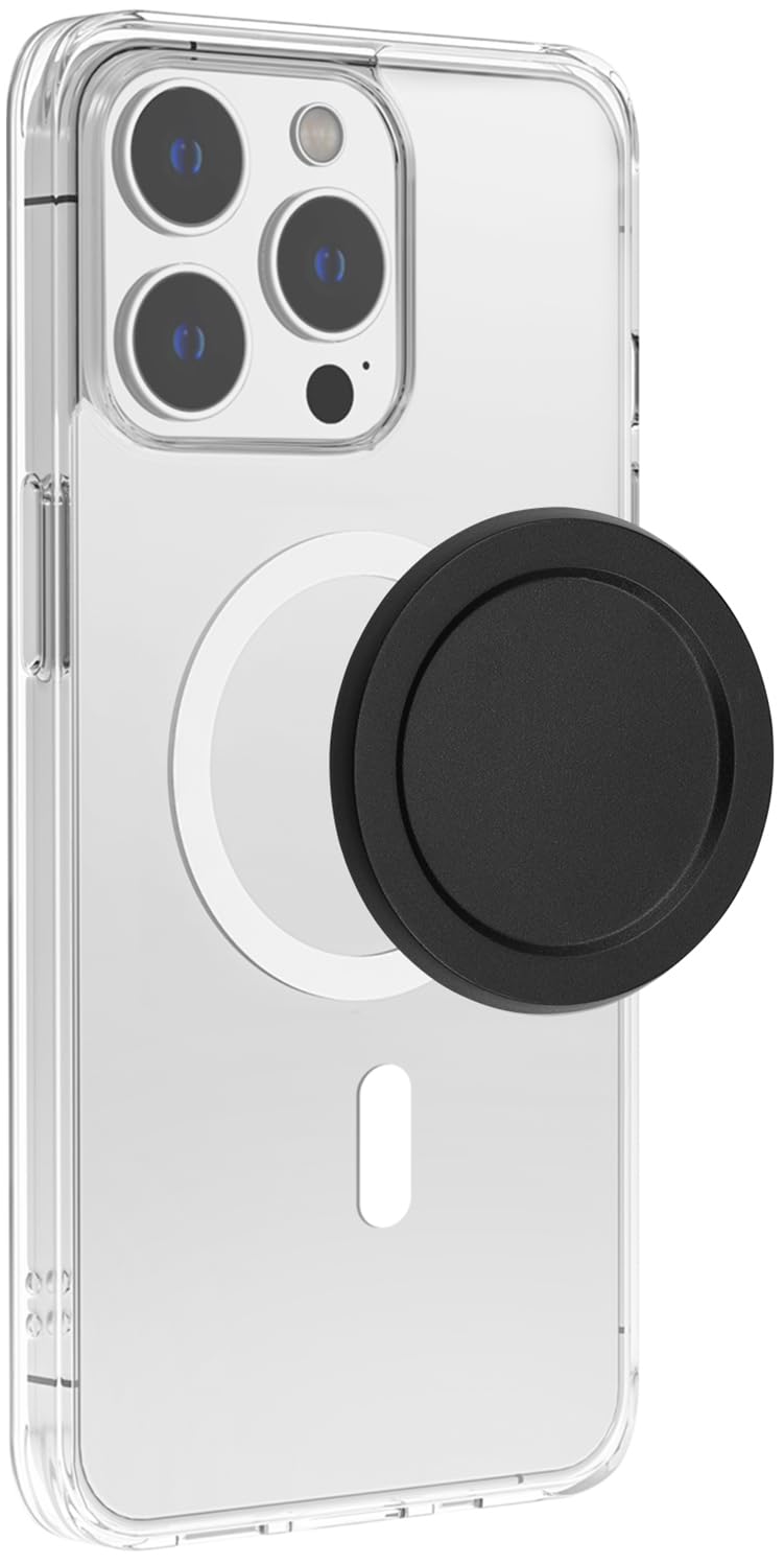 metisinno Magnetic Base for PopSocket Phone Grips and iPhone MagSafe Cases, Black
