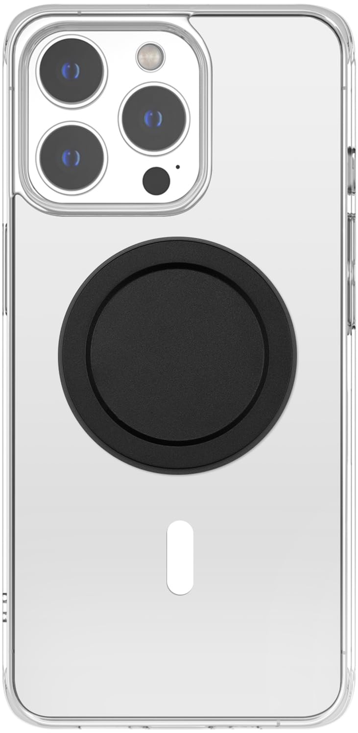 metisinno Magnetic Base for PopSocket Phone Grips and iPhone MagSafe Cases, Black