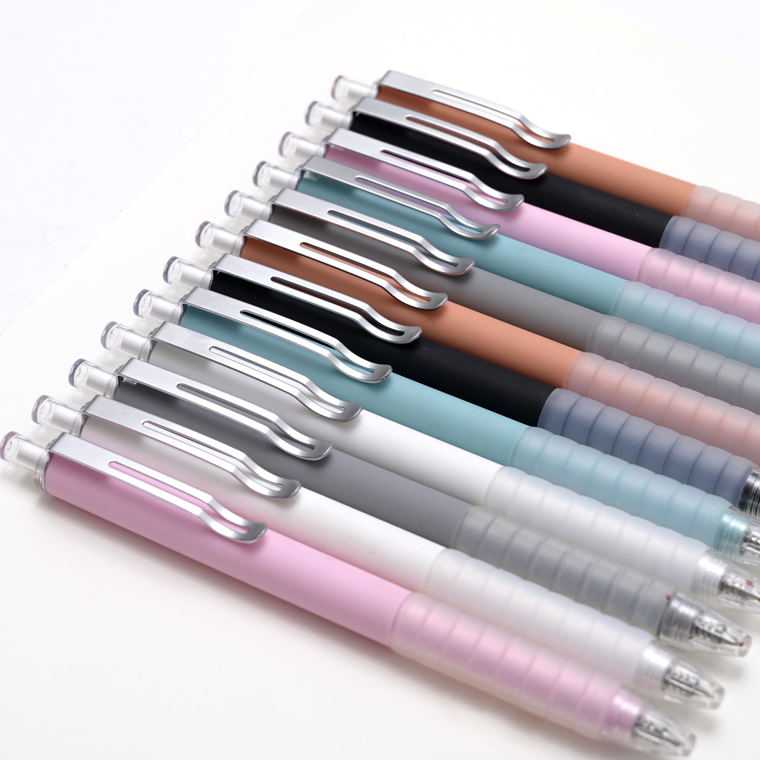 FULLPAD Ballpoint Pens Medium Point 1mm Black Ink Work Pen with Super Soft Grip Ball Point Pen for Men Women Retractable Office Pens (Black-6)