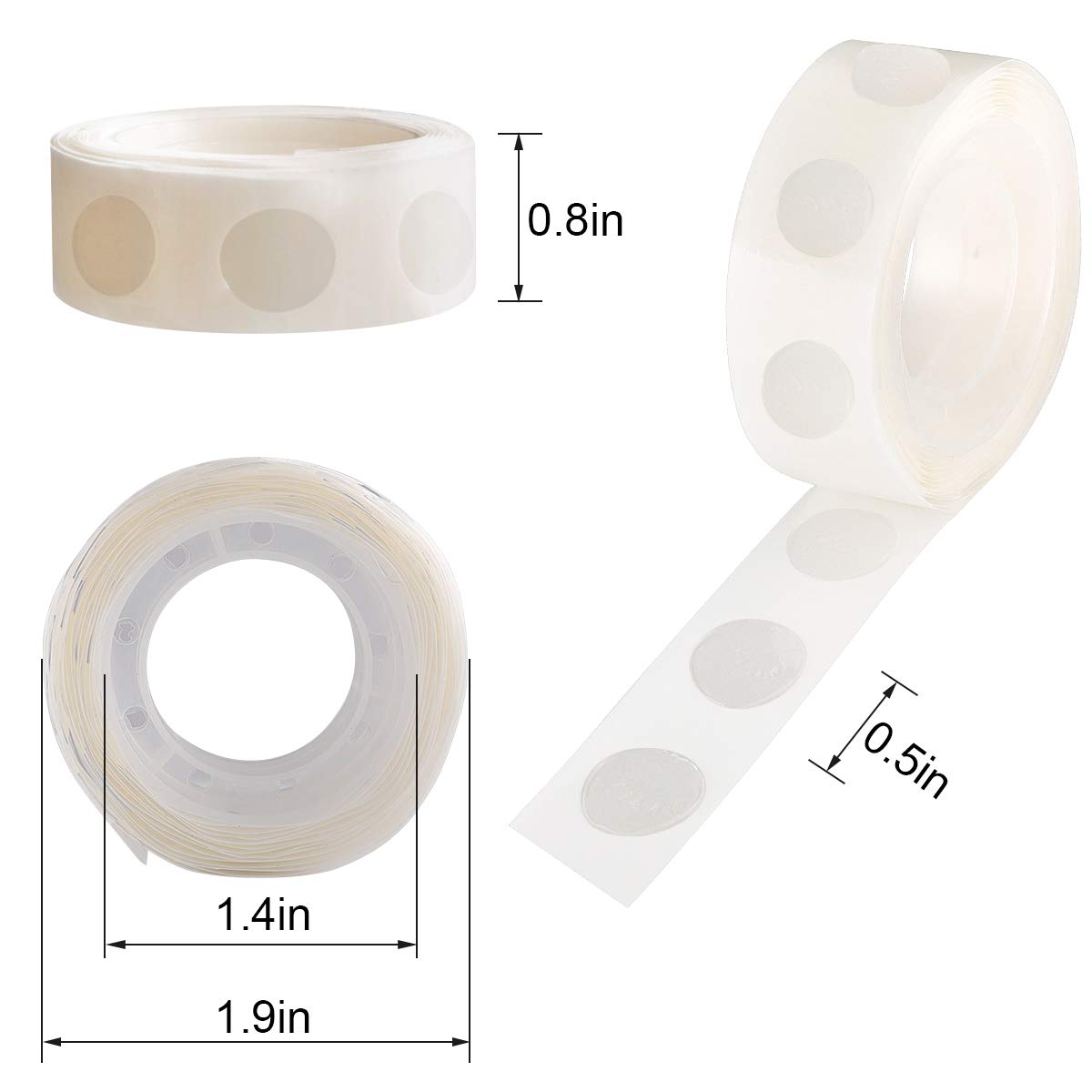 1600pcs Glue Point Clear Balloon Glue Removable Adhesive Dots Double Sided Dots of Glue Tape for Balloons Party or Wedding Decoration…