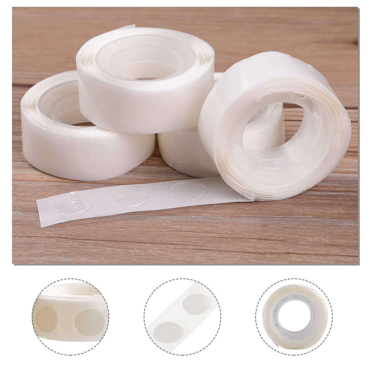 1600pcs Glue Point Clear Balloon Glue Removable Adhesive Dots Double Sided Dots of Glue Tape for Balloons Party or Wedding Decoration…