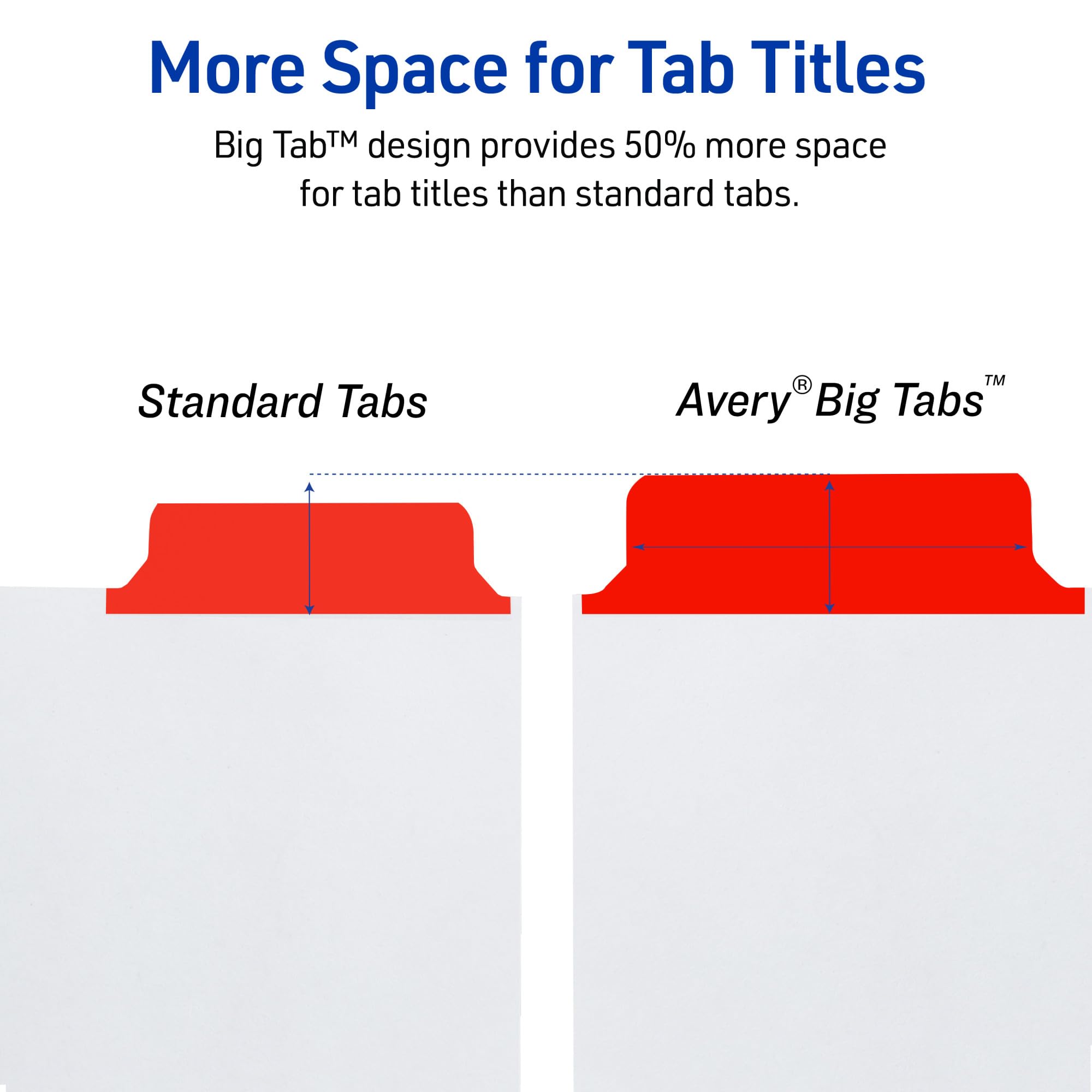 AVERY 8-Tab Binder Dividers, Write & Erase Multicolor Big Tabs, 6 Sets, School Binder Organizers (23079) - 73079
