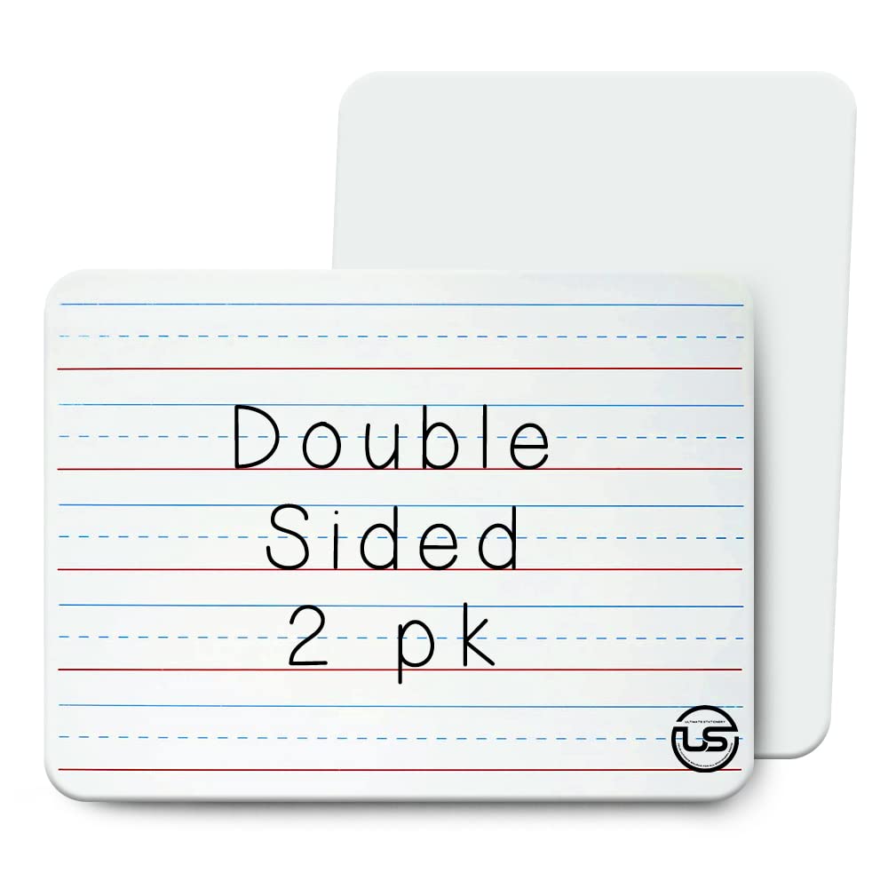 Small White Board- Small Dry Erase Board 2pk.| Double Sided Lapboard Mini Dry Erase Board Perfect for Homeschool Supplies, Office, Classroom Ideal Dry Erase Board for Kids.