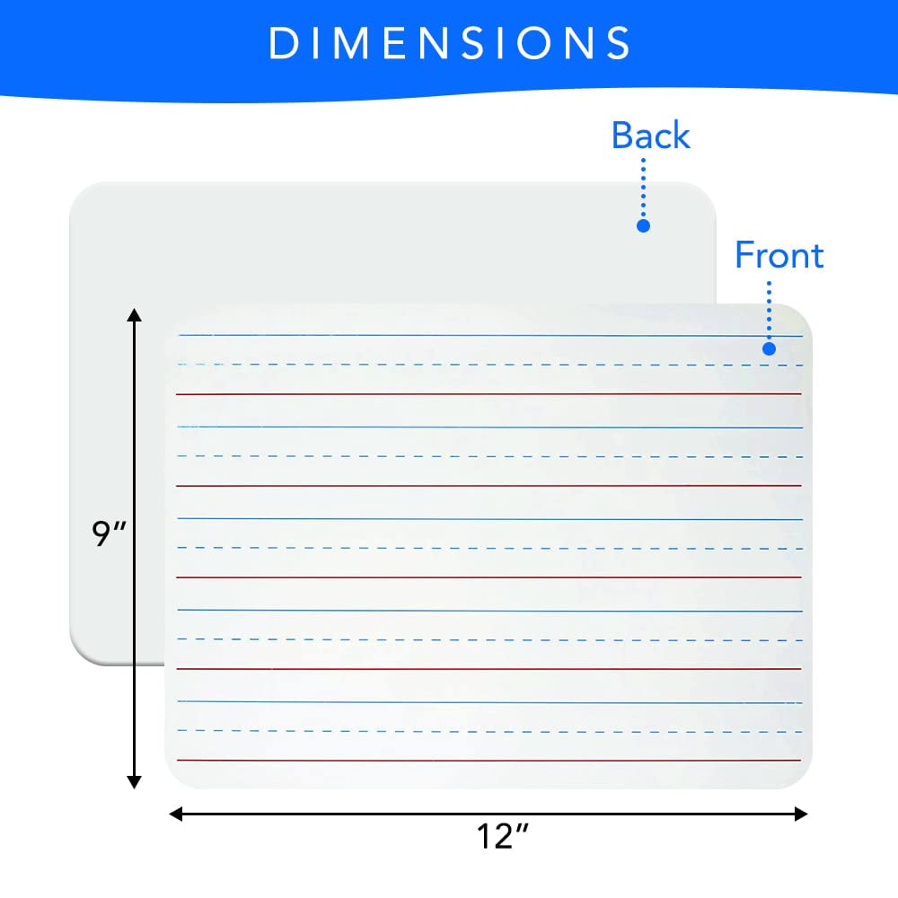 Small White Board- Small Dry Erase Board 2pk.| Double Sided Lapboard Mini Dry Erase Board Perfect for Homeschool Supplies, Office, Classroom Ideal Dry Erase Board for Kids.