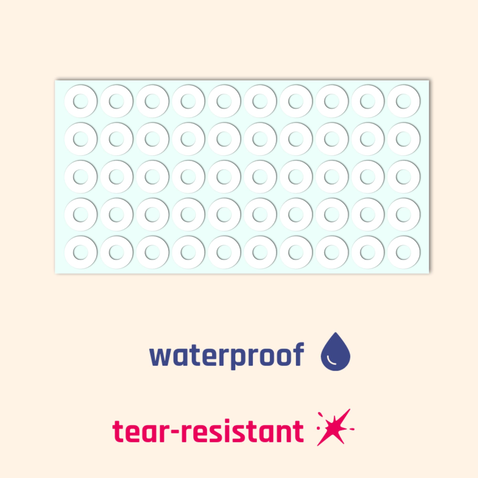 2000 Pack, Hole Reinforcement Stickers Labels - 0.25", White
