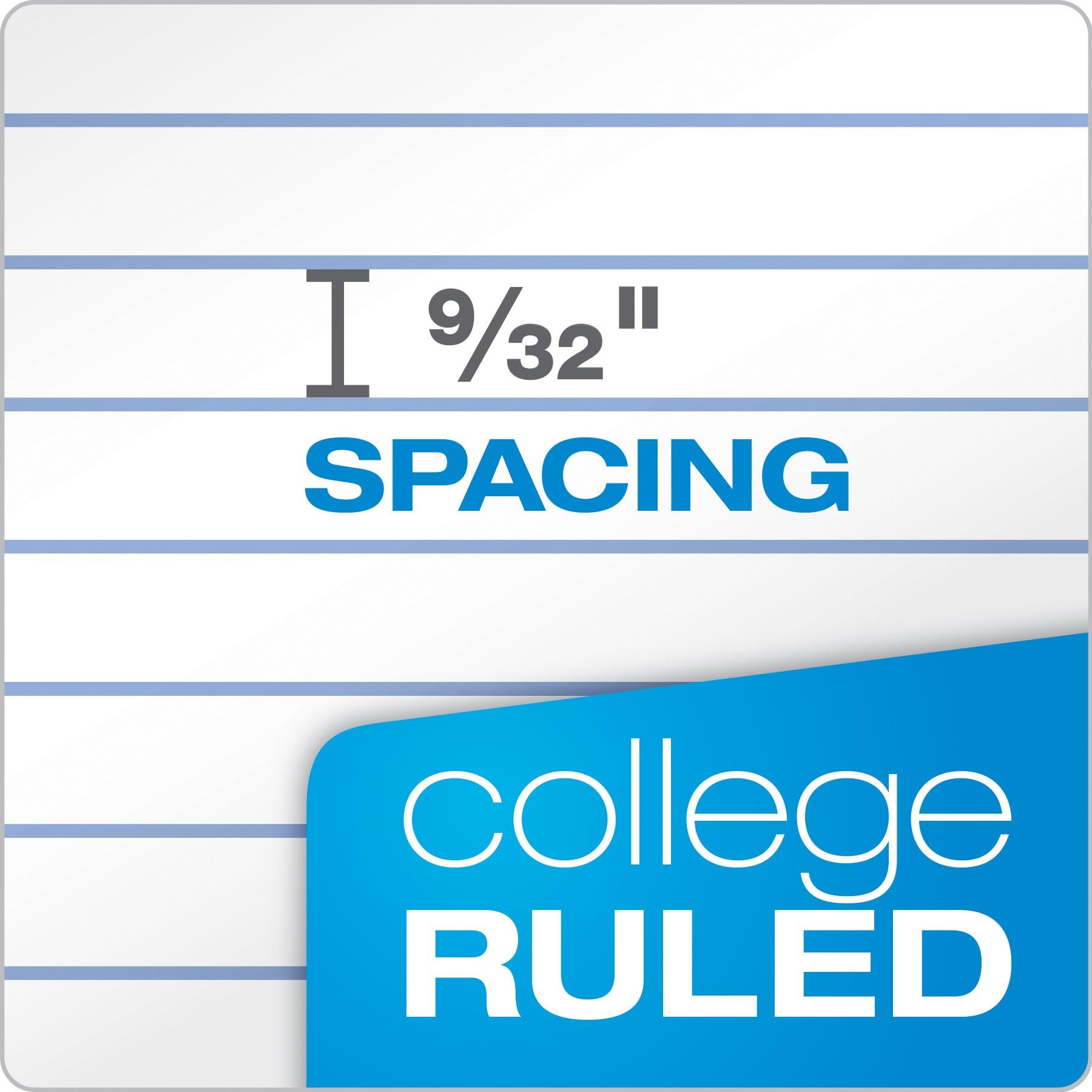 Oxford Filler Paper, 8-1/2" x 11", College Rule, 3-Hole Punched, Loose-Leaf Paper for 3-Ring Binders, 500 Sheets Per Pack (62349),White