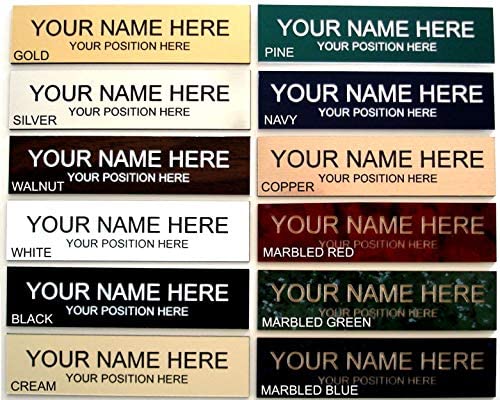Lasercrafting Personalized Office Name Plate With Optional Wall or Desk Holder - 2x8 - CUSTOMIZE. Choose from a variety of colors and fonts to match your style. Great gift idea.
