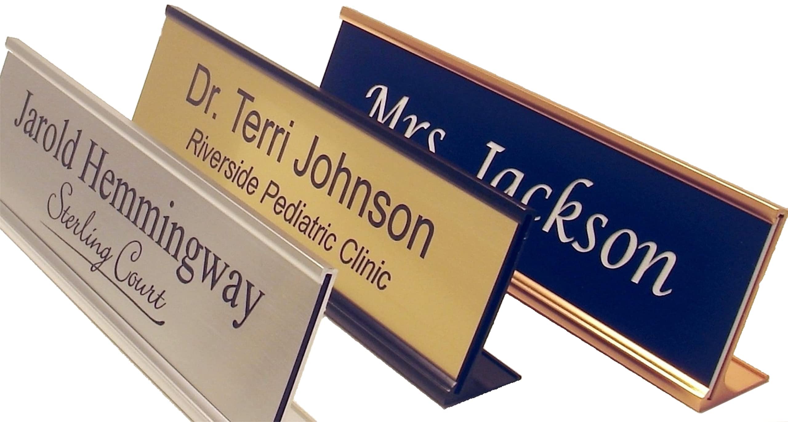 Lasercrafting Personalized Office Name Plate With Optional Wall or Desk Holder - 2x8 - CUSTOMIZE. Choose from a variety of colors and fonts to match your style. Great gift idea.