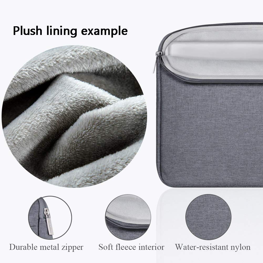 V Voova 13 13.3 14 Inch Laptop Sleeve Carrying Case Compatible with MacBook Air,MacBook Pro 14/M1,13.5" Surface Book 3/Laptop 4,HP Envy 13,Chromebook,Slim Computer Bag Cover with Handle,Grey