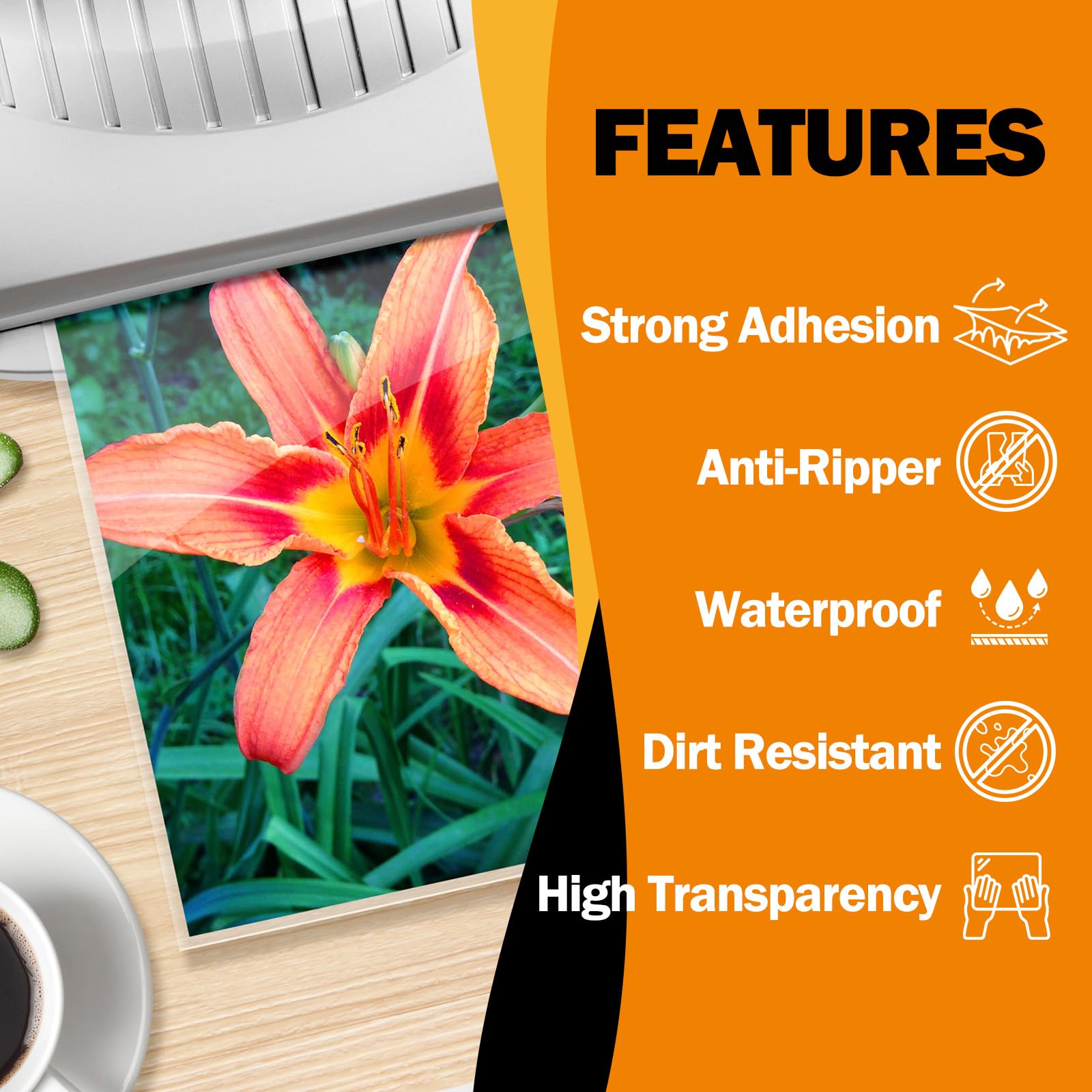 Everest Thermal Laminating Pouches, 8.9 x 11.4 - Inches, 3 Mil Thick, 110 - Pack, Letter Size Sheets, Clear(TH0300-01)