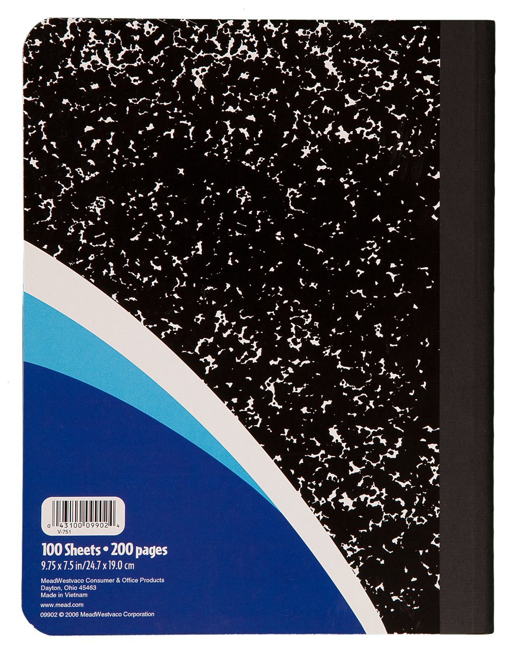 Mead Primary Composition Notebook, Wide Ruled Comp Book, Lined Paper, Grades K-2 Writing Workbook, Dotted Notebook Perfect for Home School Supplies, 100 Sheets, Blue Marble (09902)