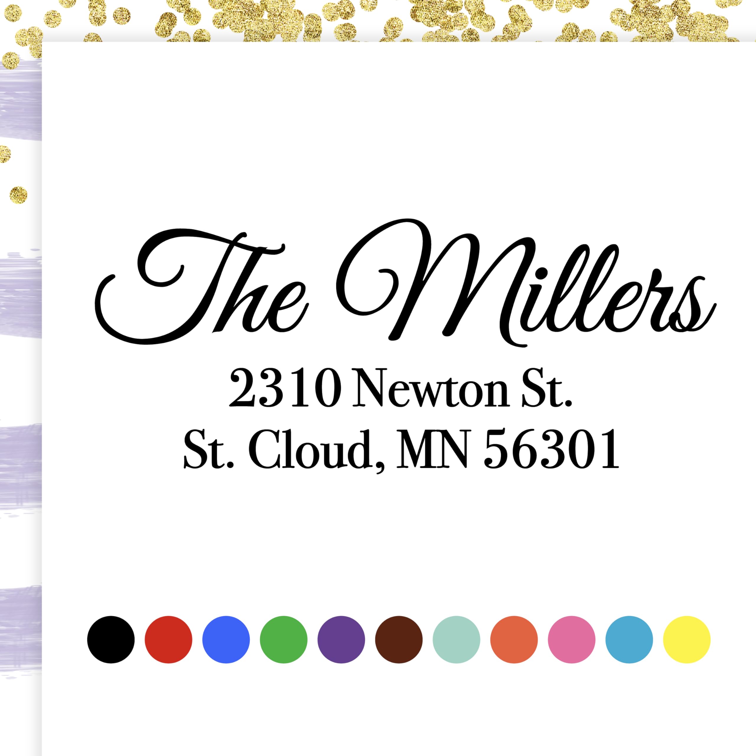 Custom Stamp - Return Address Stamp - Self Inking Stamp Design 4