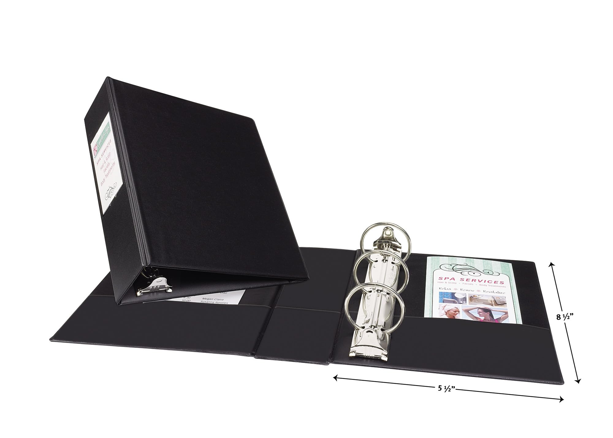 Avery Mini Durable Binder for 5.5 x 8.5 Inch Pages, 2-Inch Round Ring, Black, 1 Binder (27554)