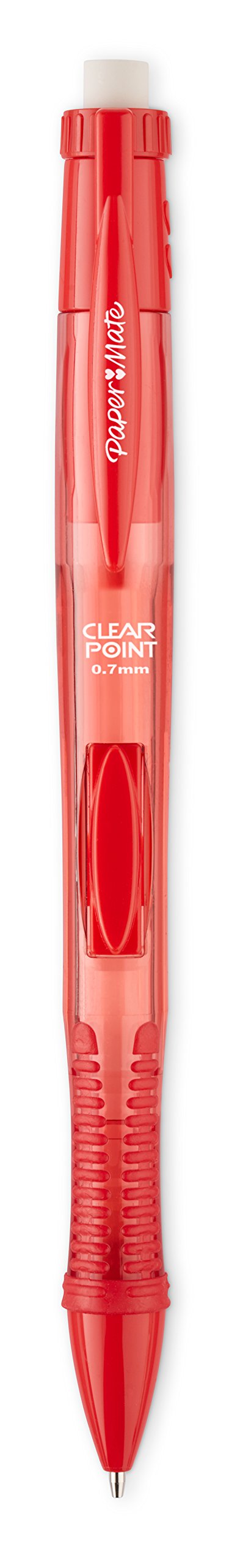 Paper Mate Clearpoint Mechanical Pencils, 0.7 mm Lead Pencil, Black Barrel, Refillable, 6 Pack