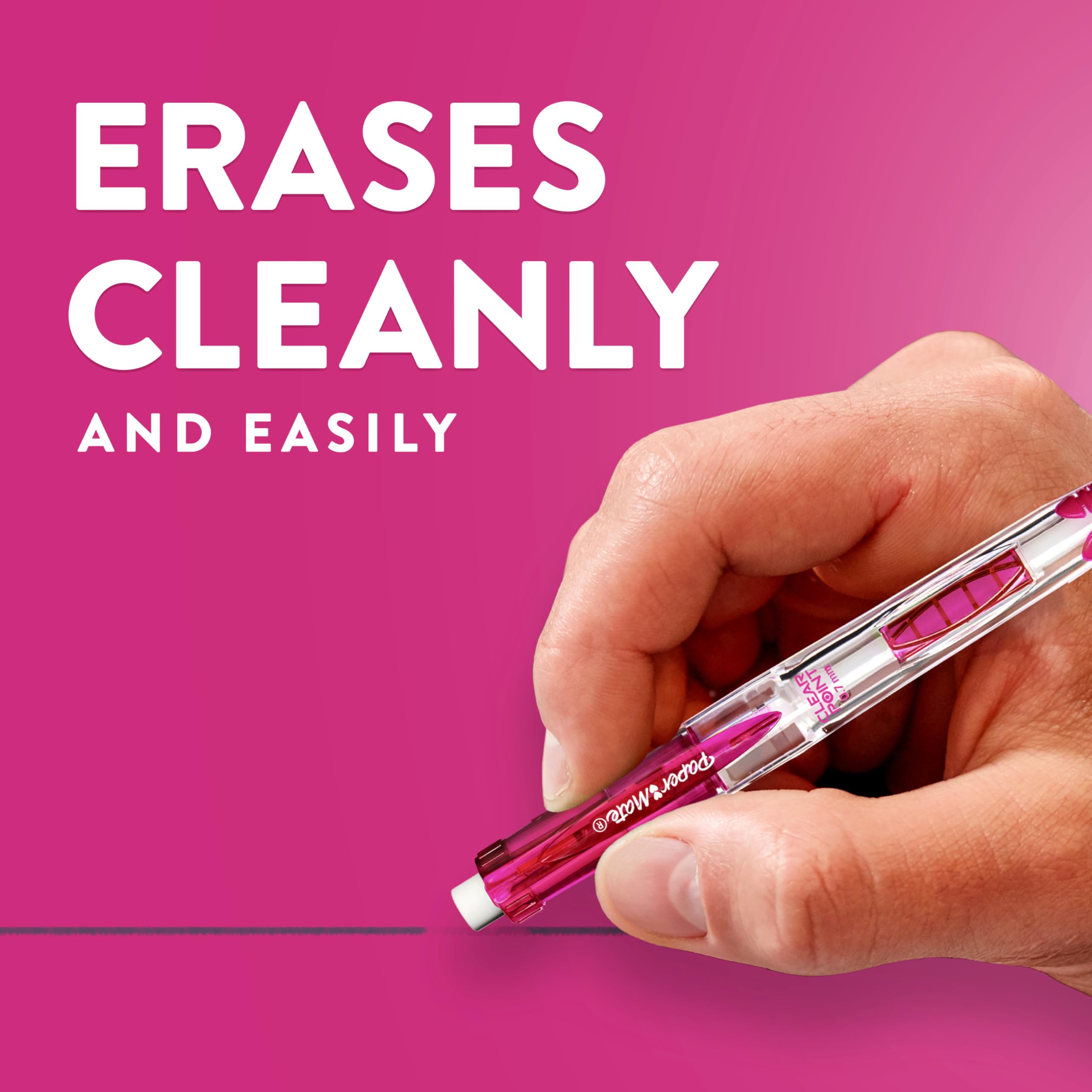 Paper Mate Clearpoint Mechanical Pencils, 0.7 mm Lead Pencil, Black Barrel, Refillable, 6 Pack