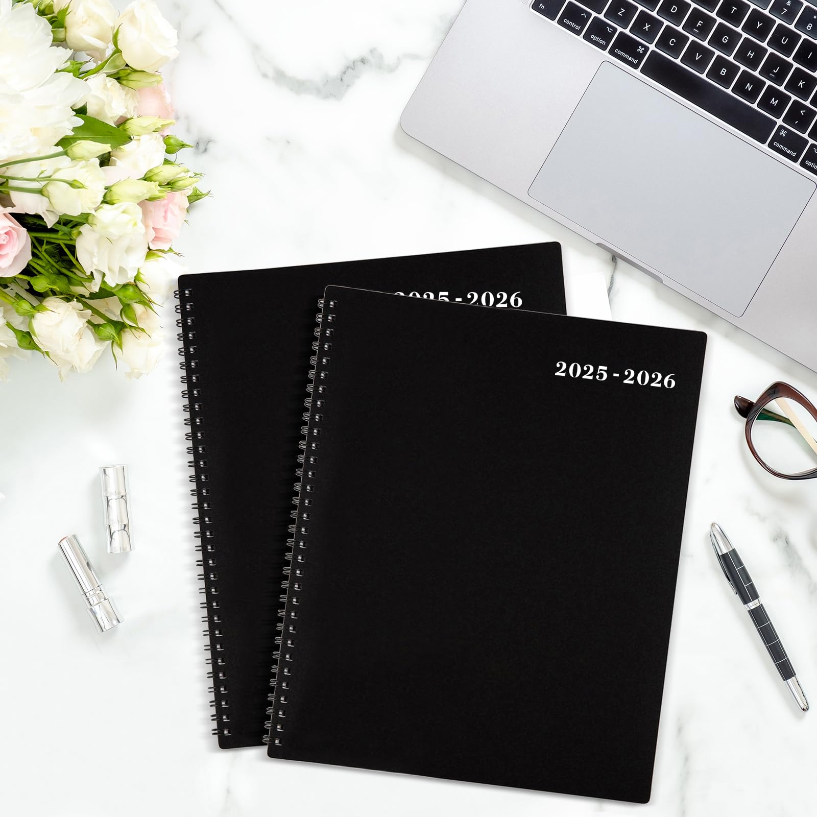 Monthly Planner/Calendar 2023-2024 - 2023-2024 Monthly Planner, Jul. 2023 - Dec. 2024, 18-Month Planner with Tabs & Pocket & Label, Contacts and Passwords, 8.5" x 11", Thick Paper, Twin-Wire Binding - Black by Artfan